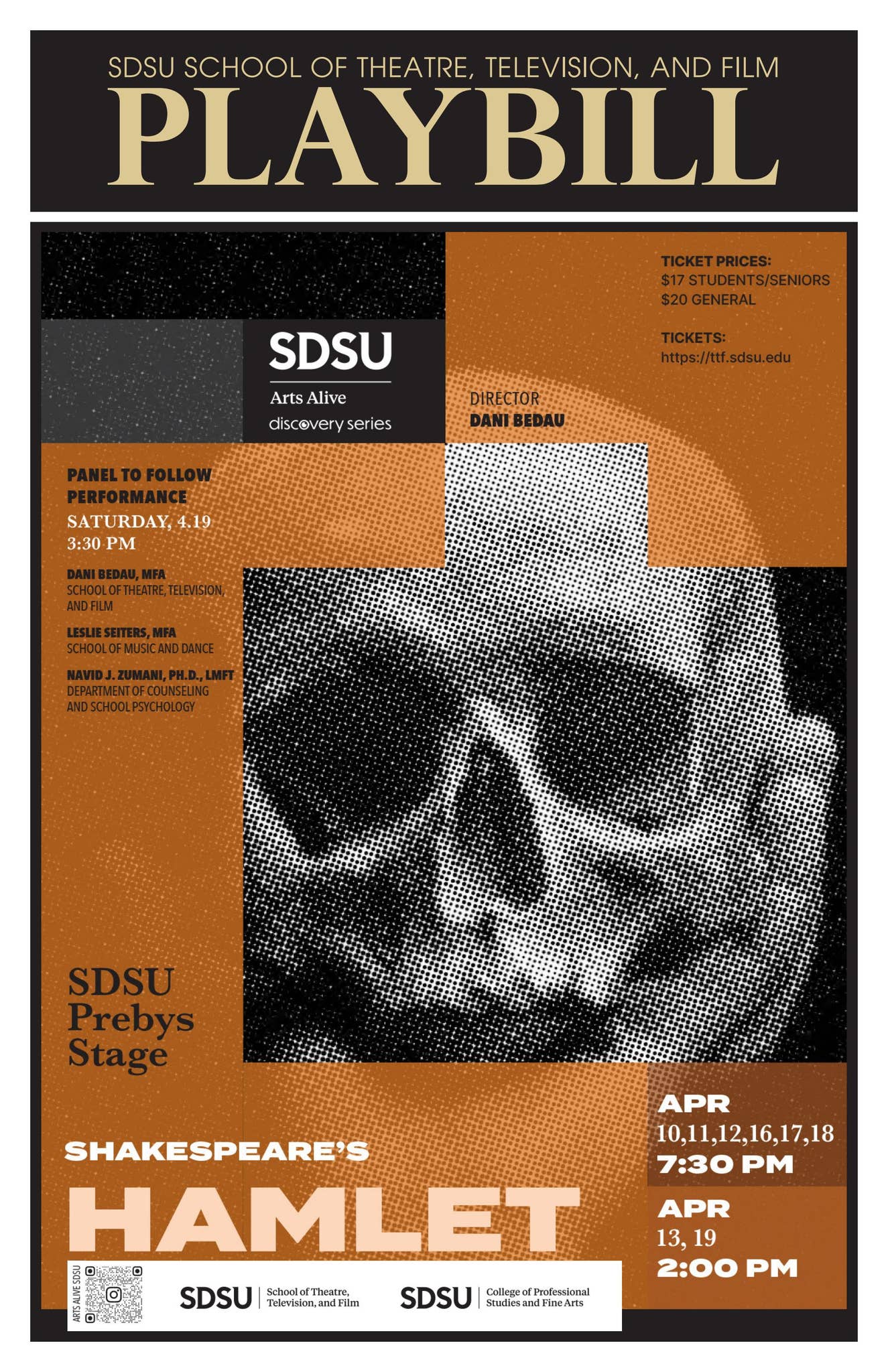HAMLET Playbill by SDSU School of Theatre, Television, and Film - Issuu