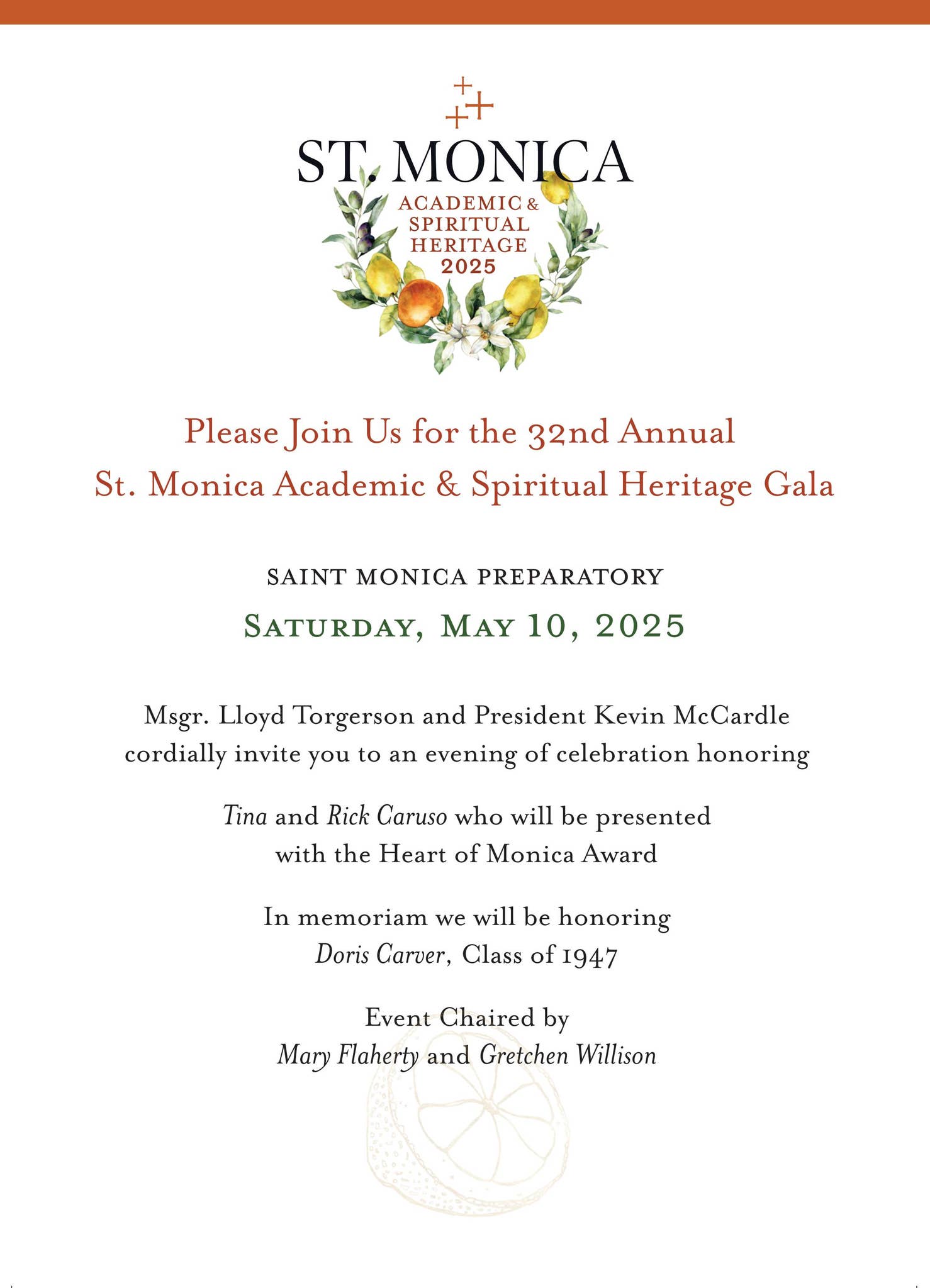 2025 St. Monica Academic and Spiritual Heritage - Invitation by SMPREP ...