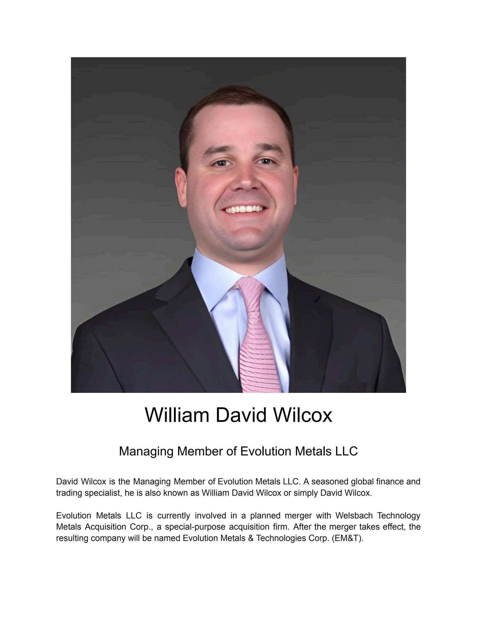 Biography of William David Wilcox by William David Wilcox - Issuu