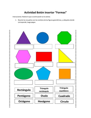 Actividad Botón insertar 5to sin compu by Kimberly Castillo - Issuu