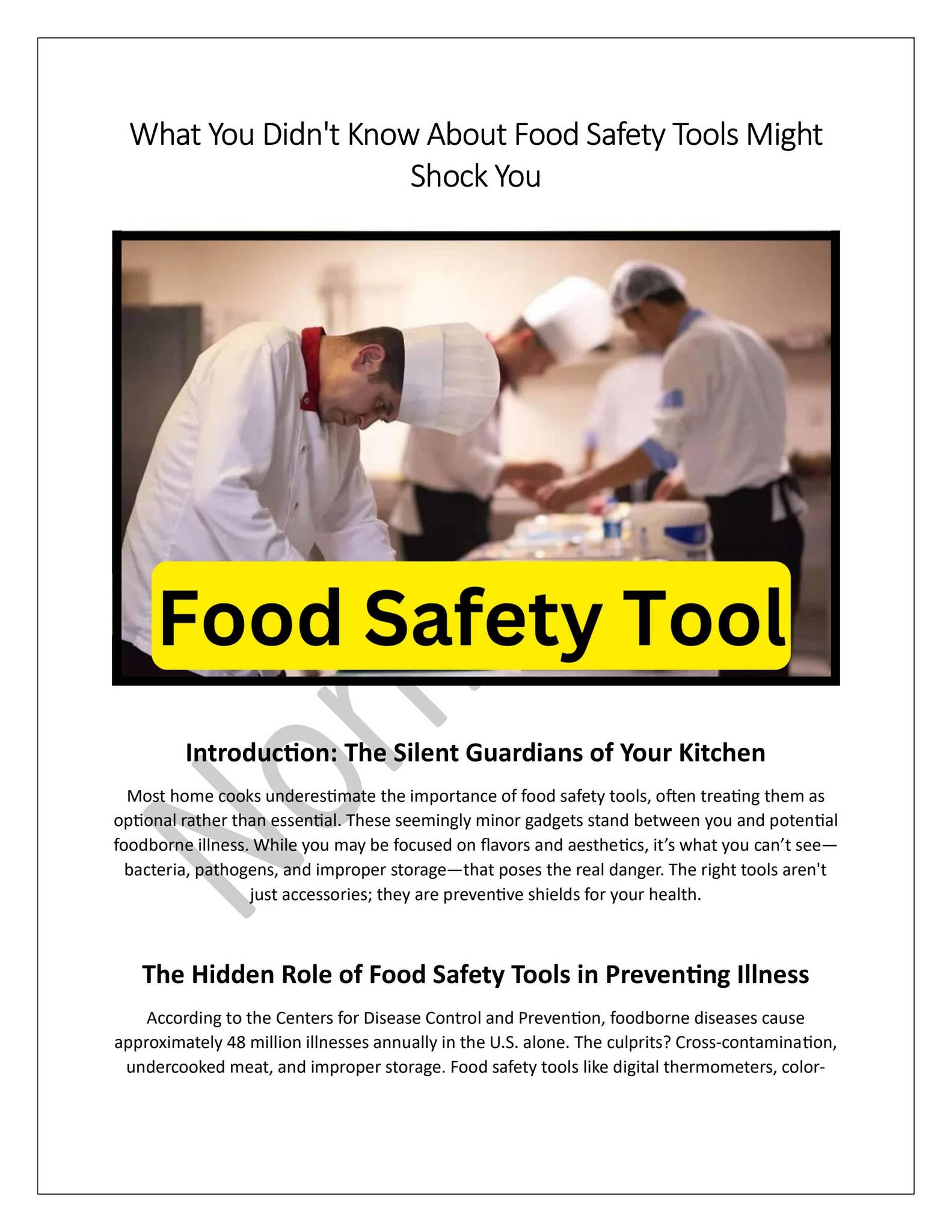 What You Didn't Know About Food Safety Tools Might Shock You by Madan ...