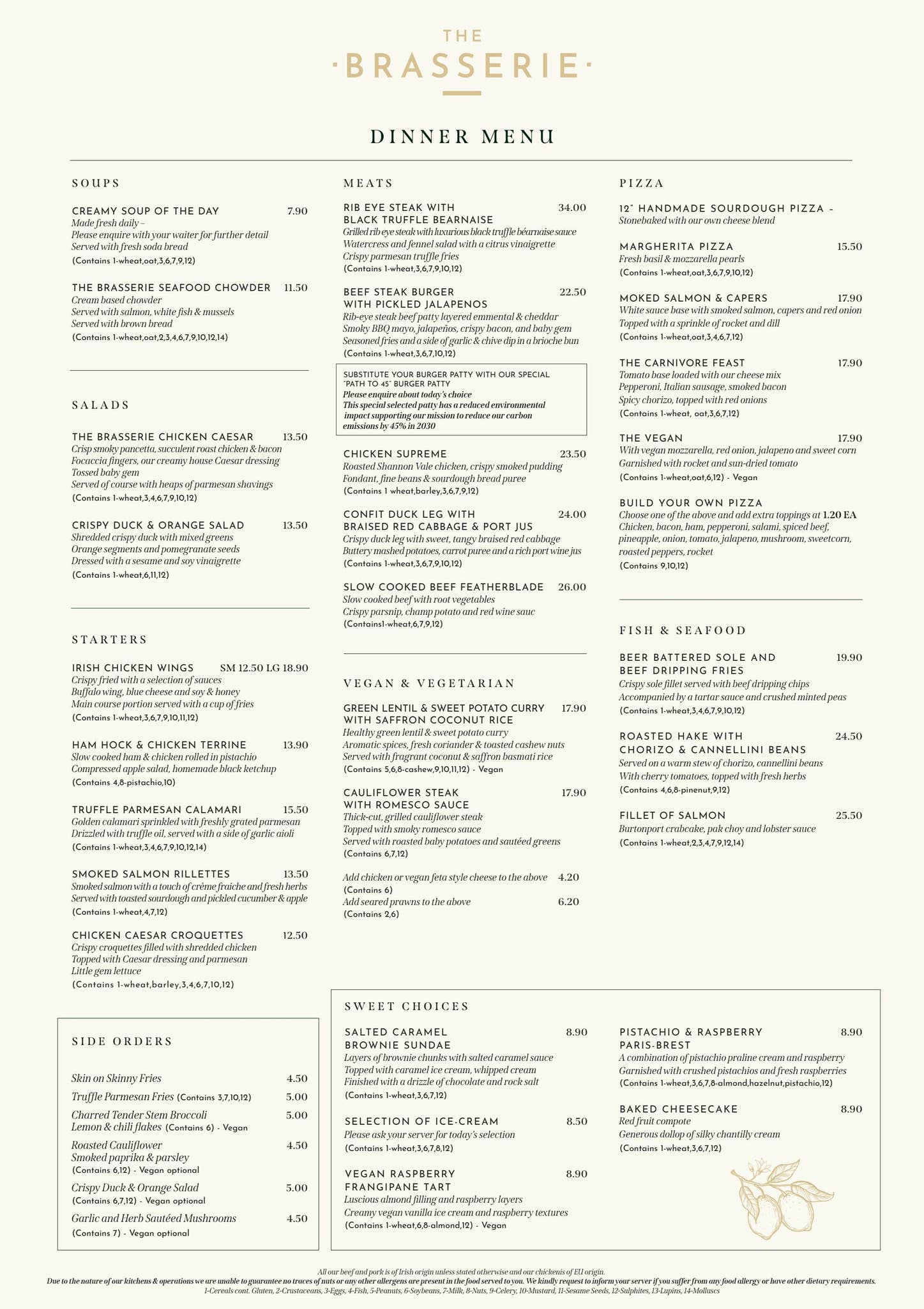 Radisson Blu Hotel & Spa, Sligo Dinner Menu Brasserie by iNUA ...