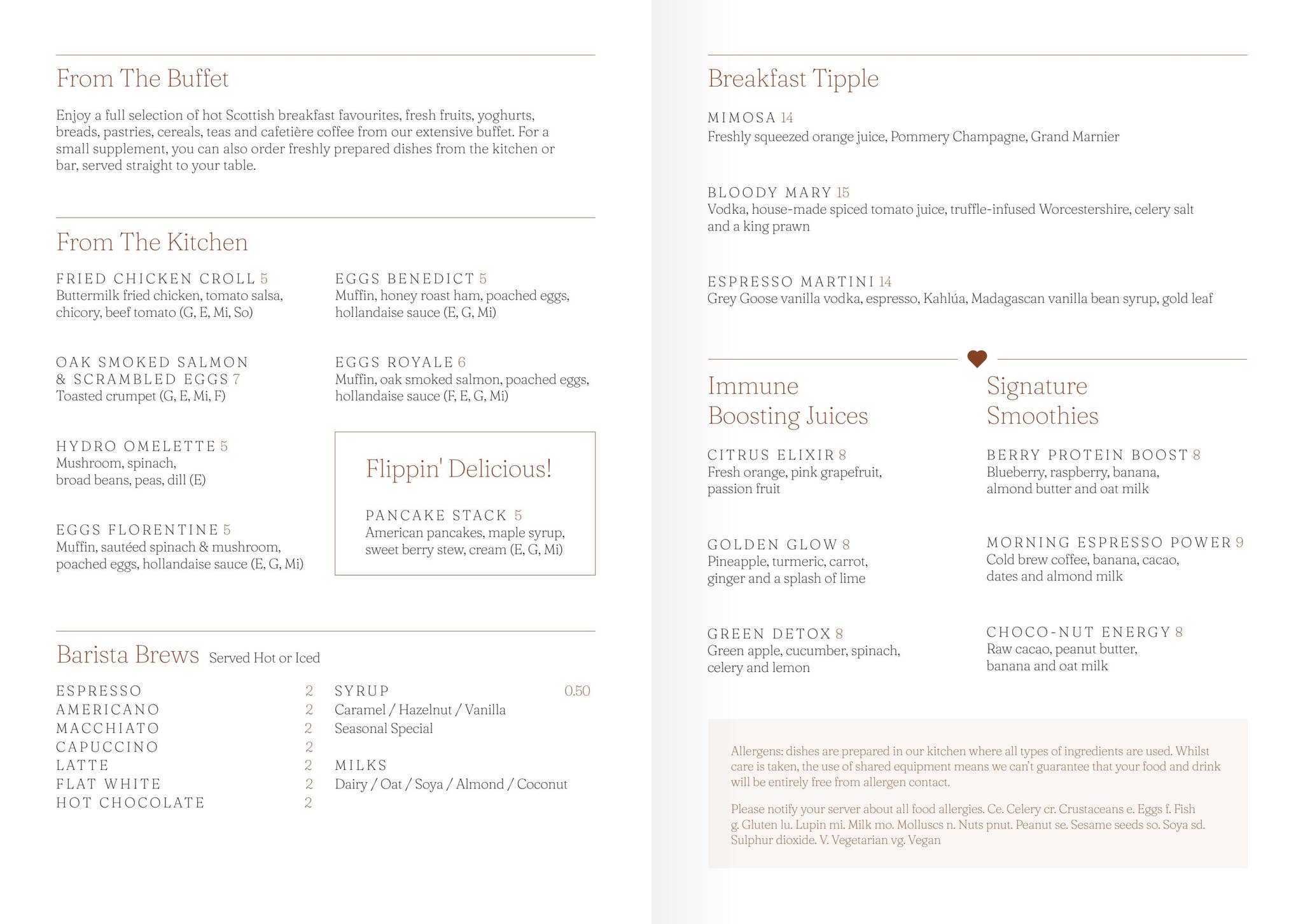Breakfast Menu | Meikle | Crieff Hydro Hotel by Crieff Hydro Family of ...