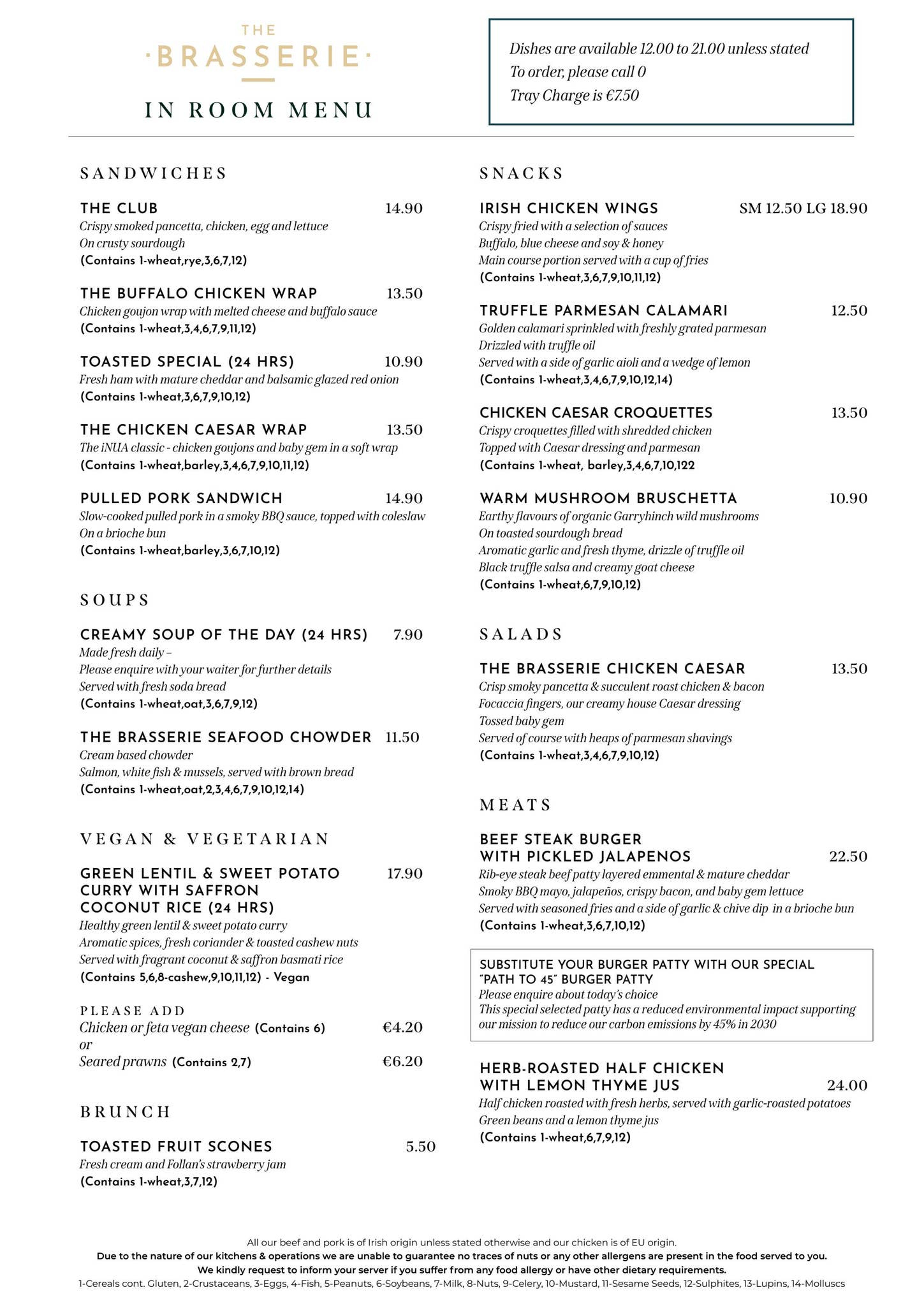 Radisson Blu Hotel & Spa, Limerick Brasserie IN ROOM by iNUA ...