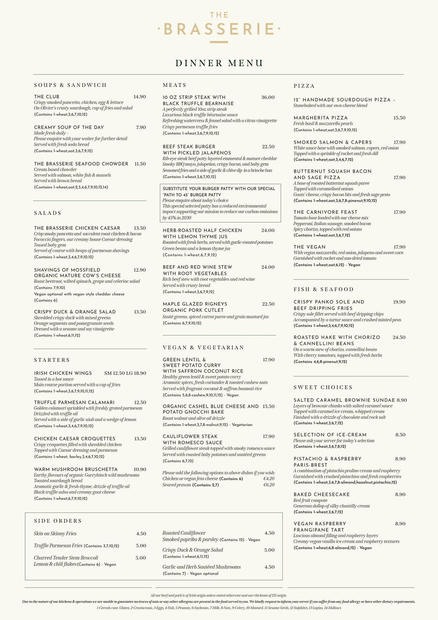 Radisson Blu Hotel & Spa, Limerick Dinner Menu Brasserie by iNUA ...