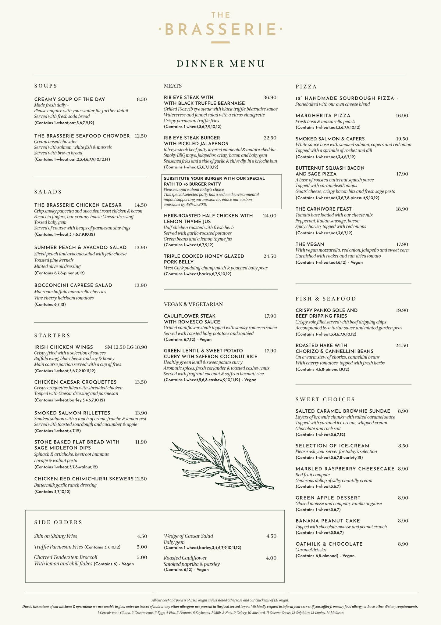 Radisson Blu Hotel & Spa Cork Dinner Menu Brasserie by iNUA Hospitality ...