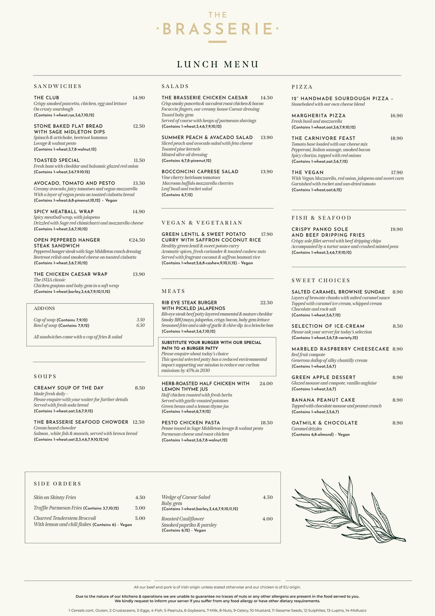 Radisson Blu Hotel & Spa Cork Lunch Menu Brasserie by iNUA Hospitality ...