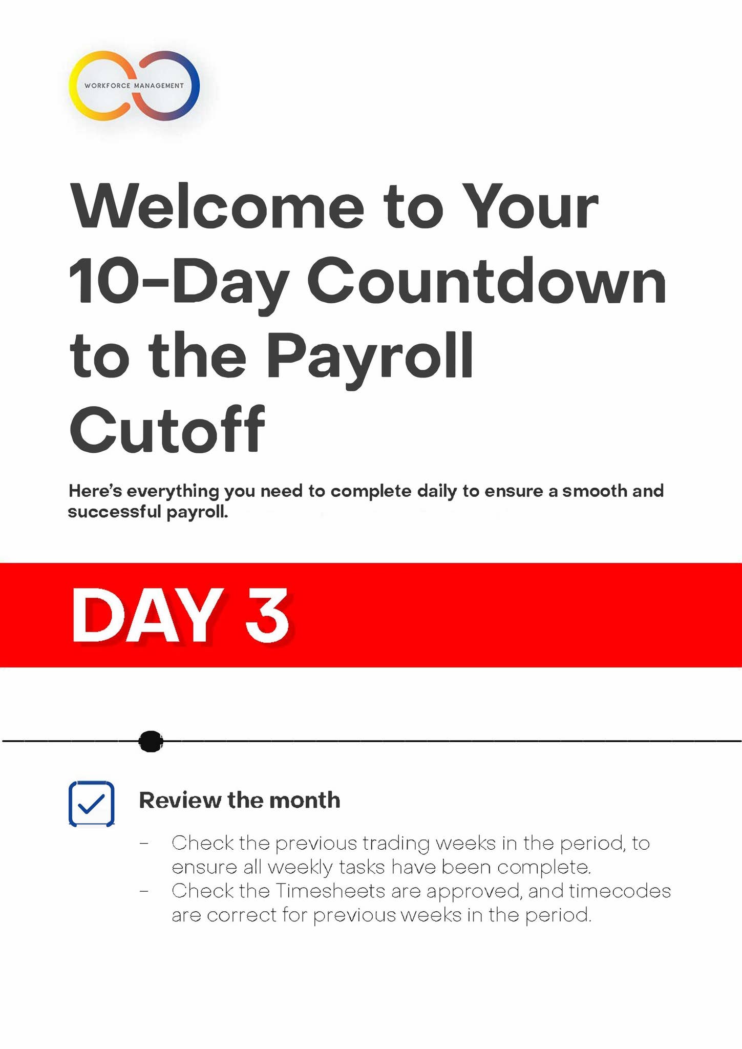 Payroll Countdown - Day 3 by Workforce Management eMagazine - Issuu