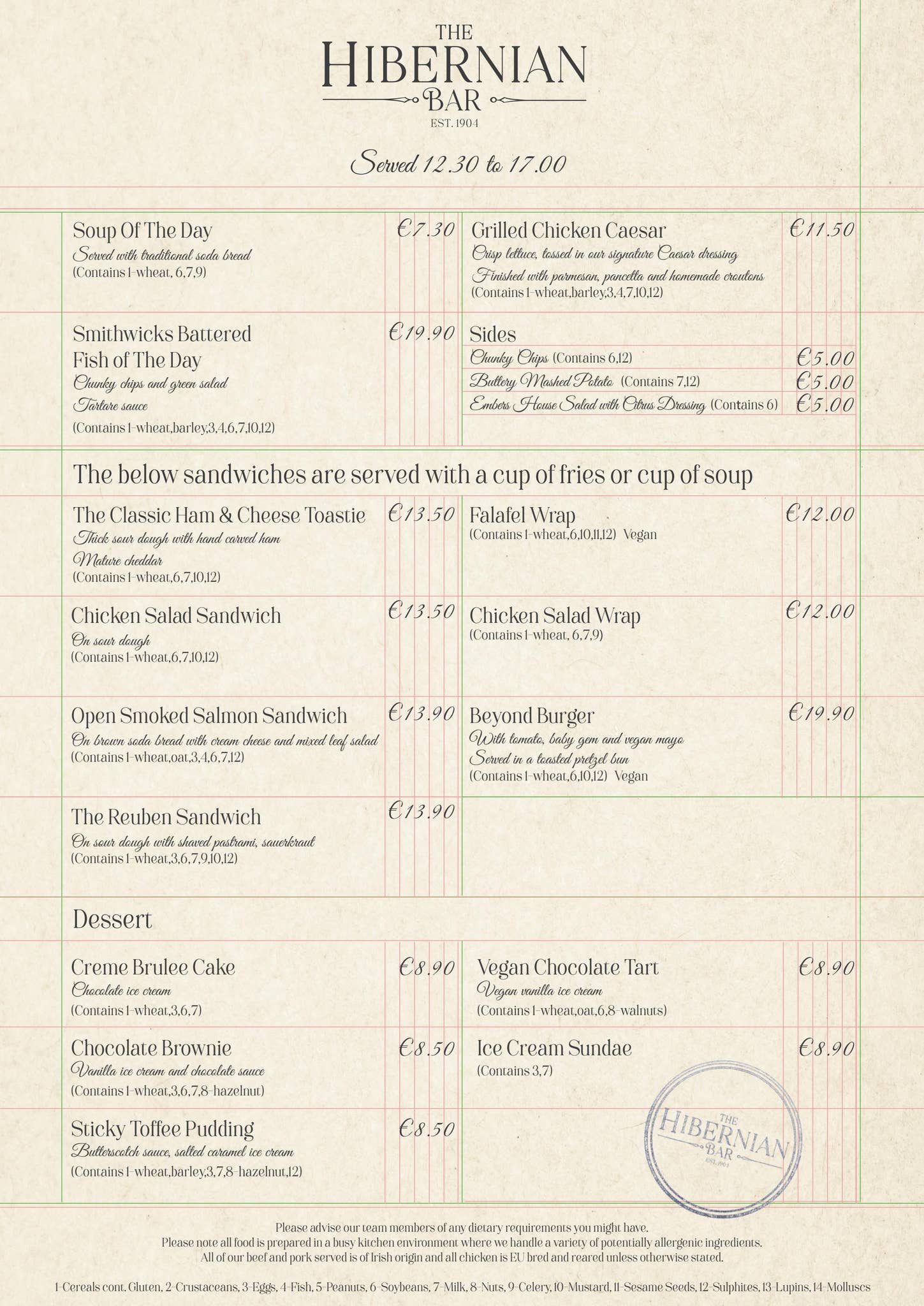 Kilkenny Hibernian Hotel HiB_Menu by iNUA Hospitality - Issuu