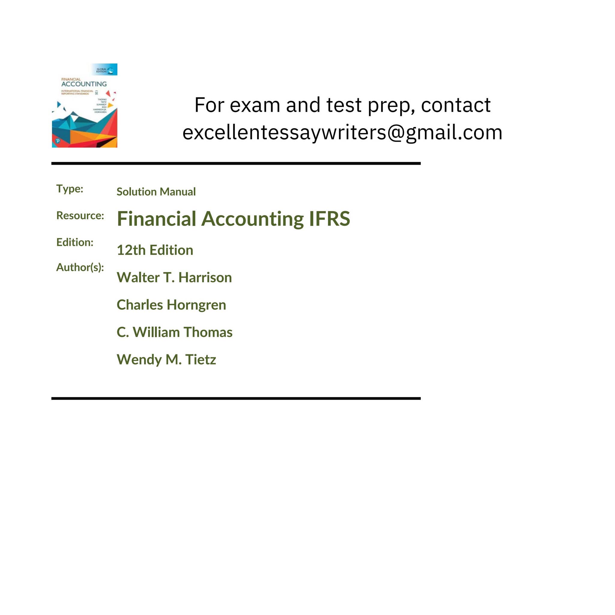 Financial Accounting Ifrs Global Edition 12th Edition Walter T