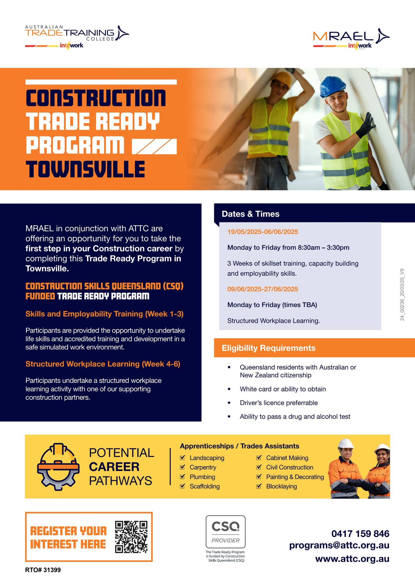 ATTC Trade Ready Flyer Townsville by IntoWork Australia - Issuu