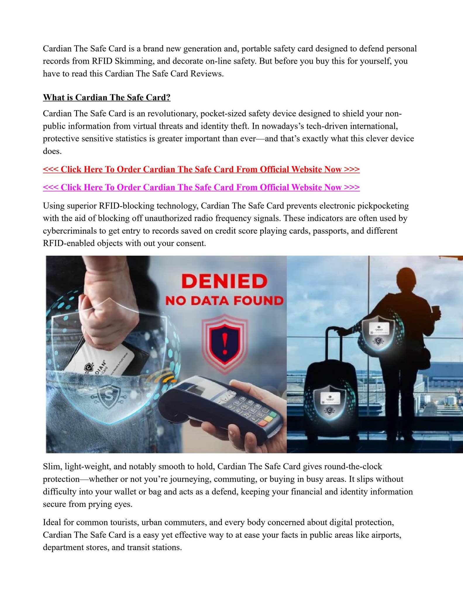 Cardian The Safe Card How It Works, Advantages, Have a deep ...