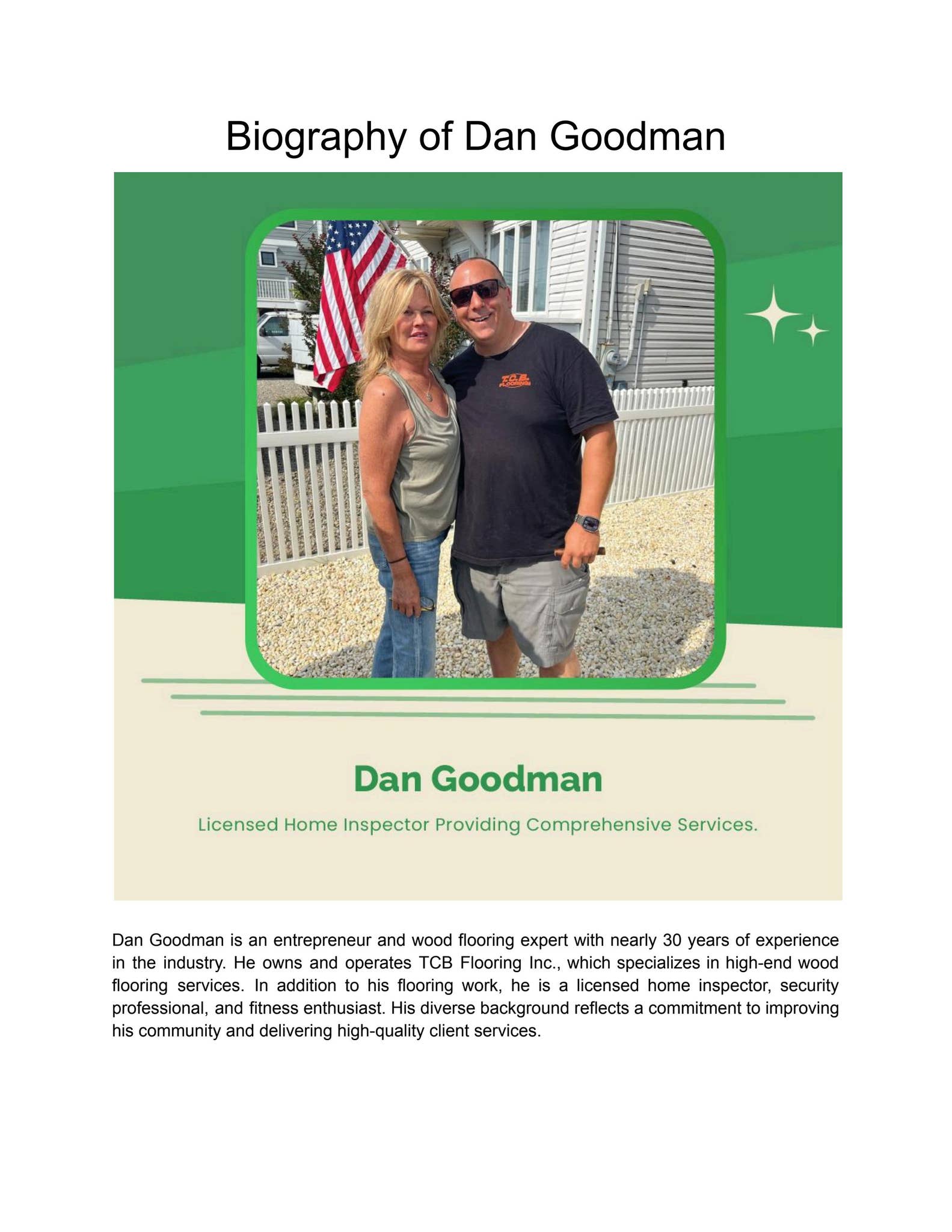 Biography of Dan Goodman by Dan Goodman - Issuu