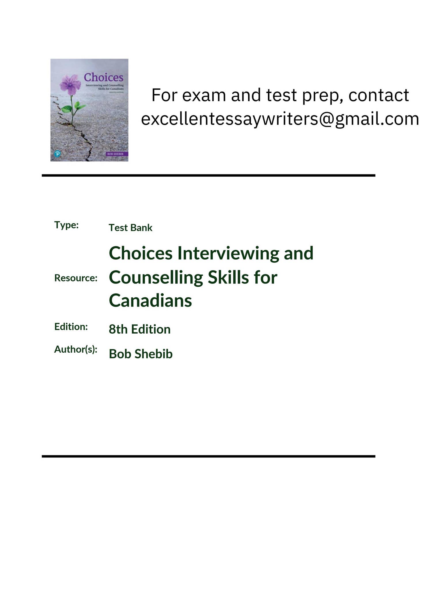Choices Interviewing and Counselling Skills for Canadians, 8th edition ...