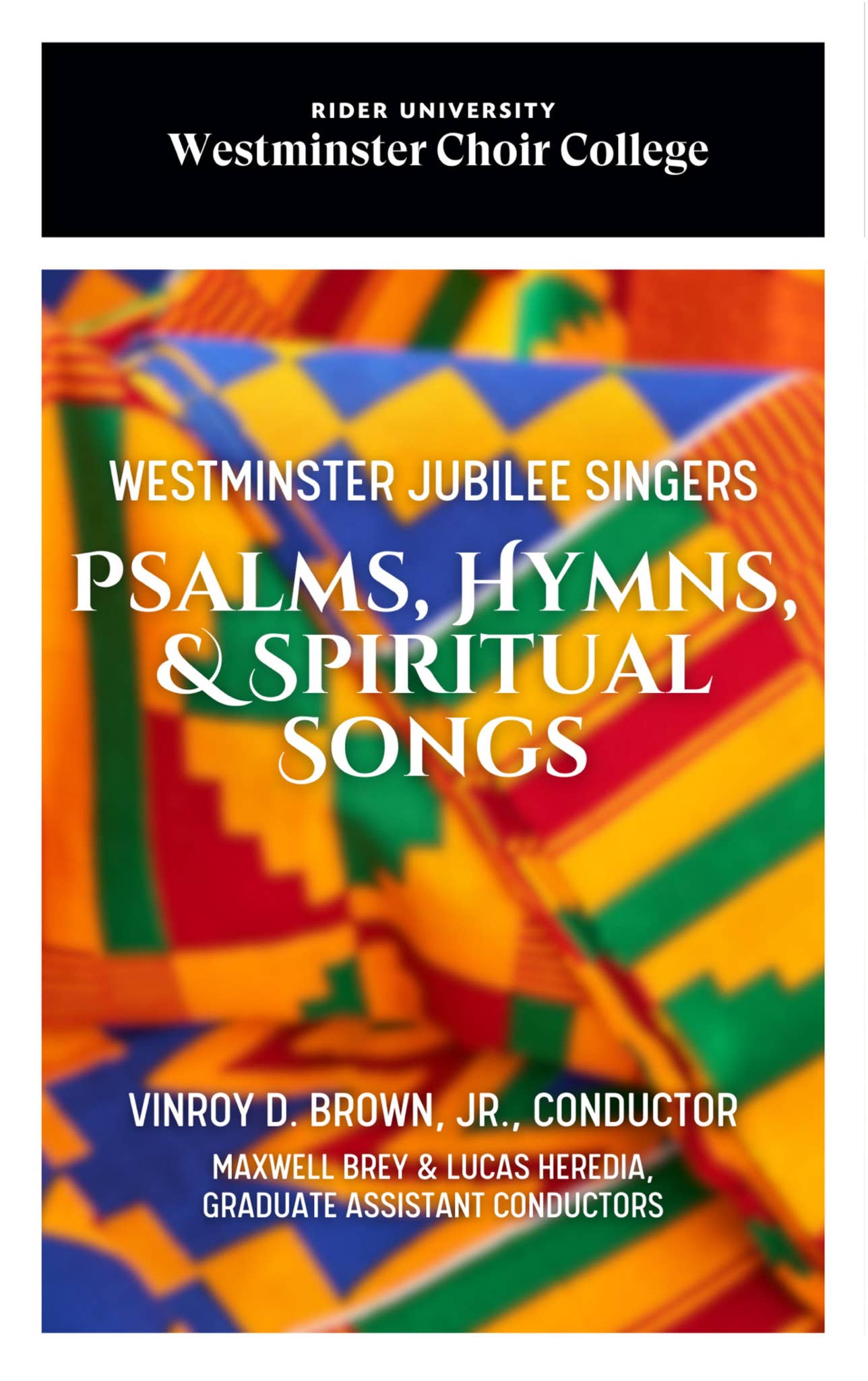 Westminster Jubilee Singers Psalms, Hymns, and Spiritual Songs Program ...