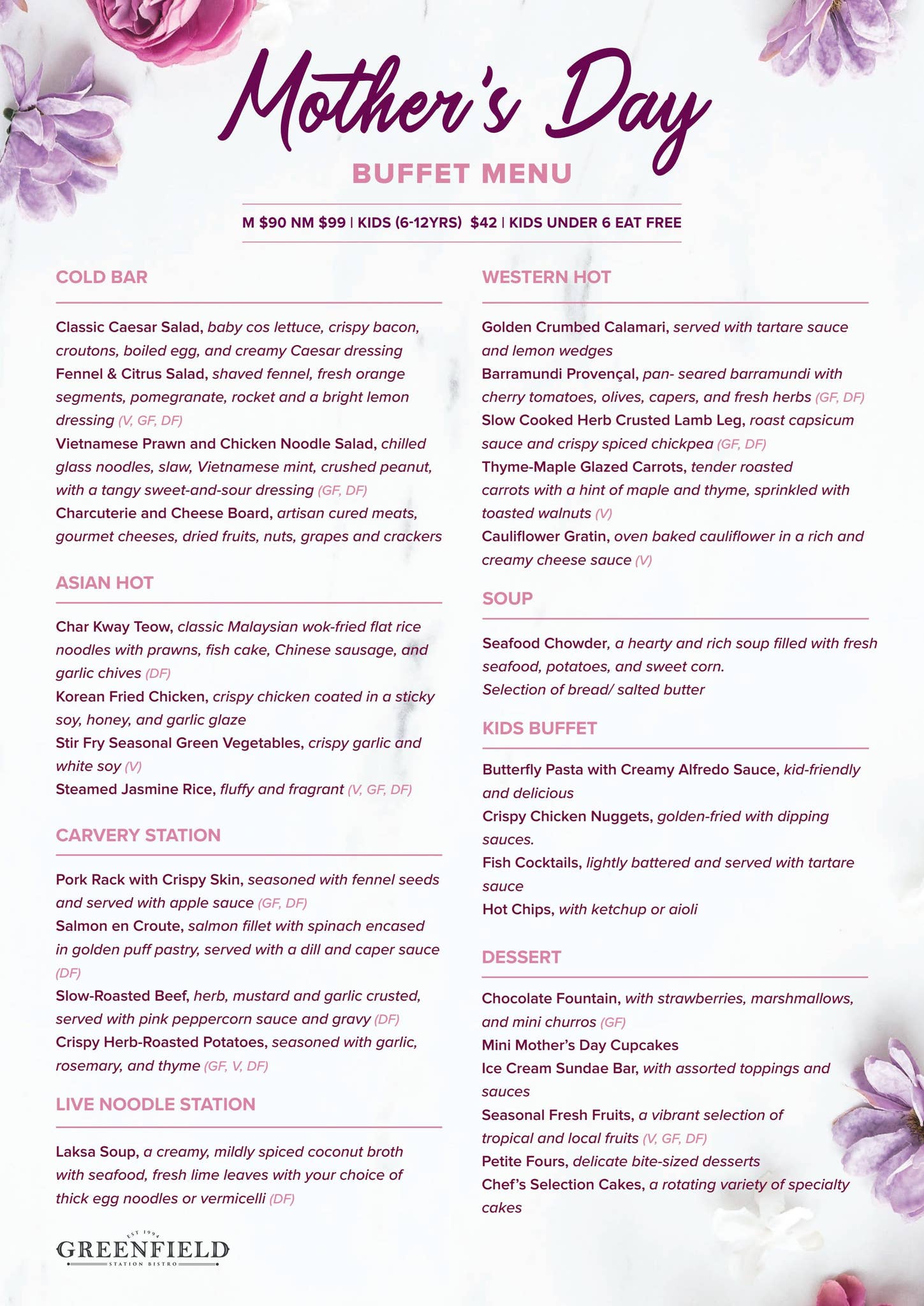Mother's Day Buffet Menu by Bankstown Sports Club - Issuu