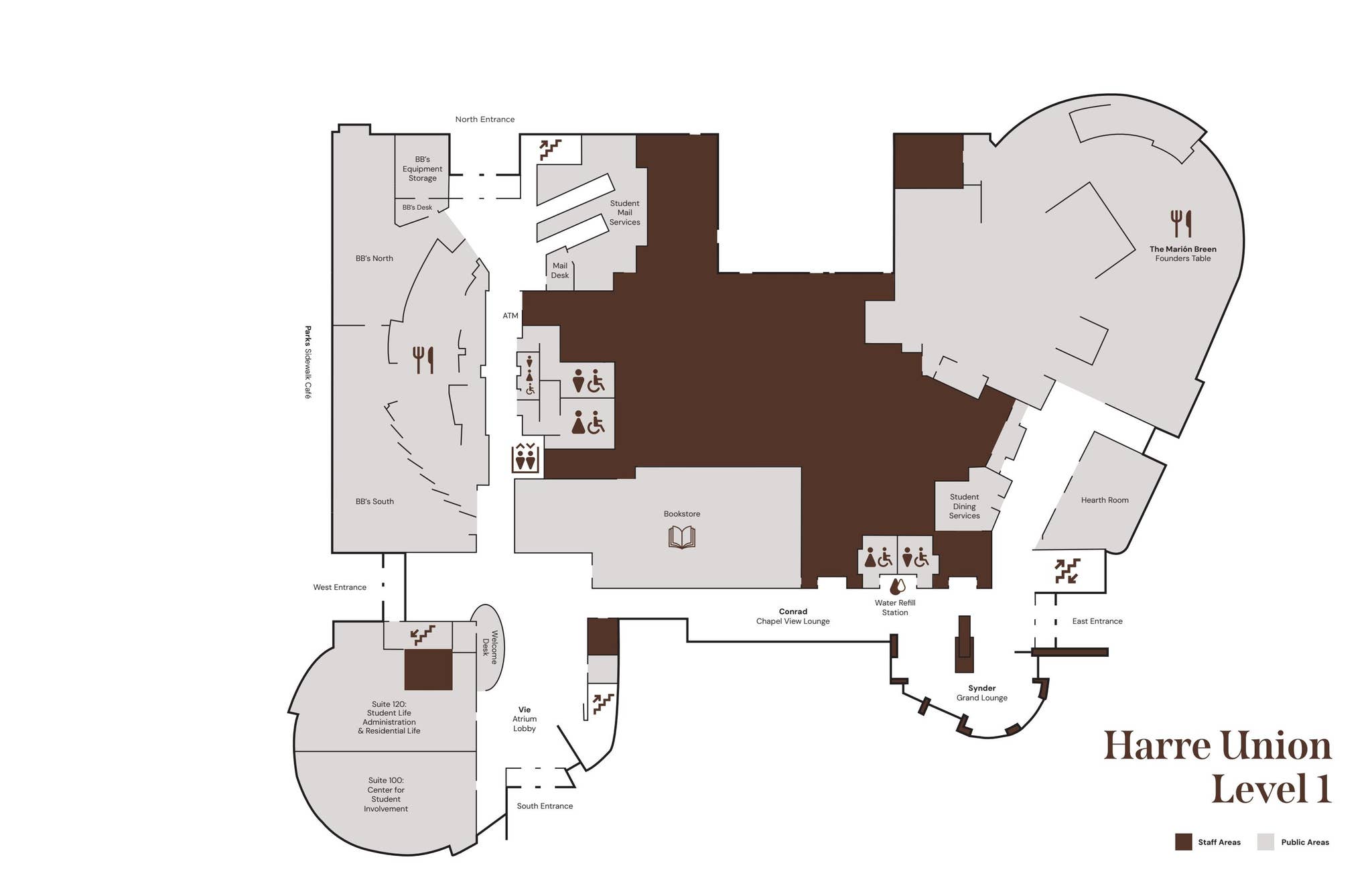 Harre Union Floor Plan | Valparaiso University by Valparaiso University ...