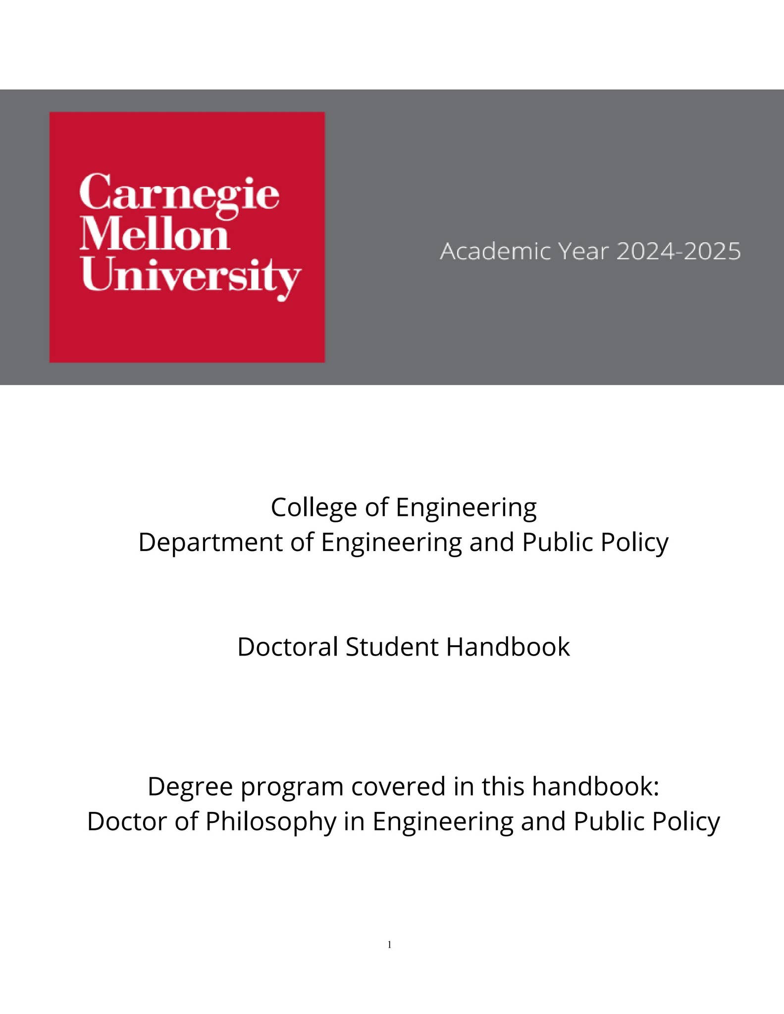 EPP Doctoral Student Handbook (2024-2025) by CMUEngineering - Issuu