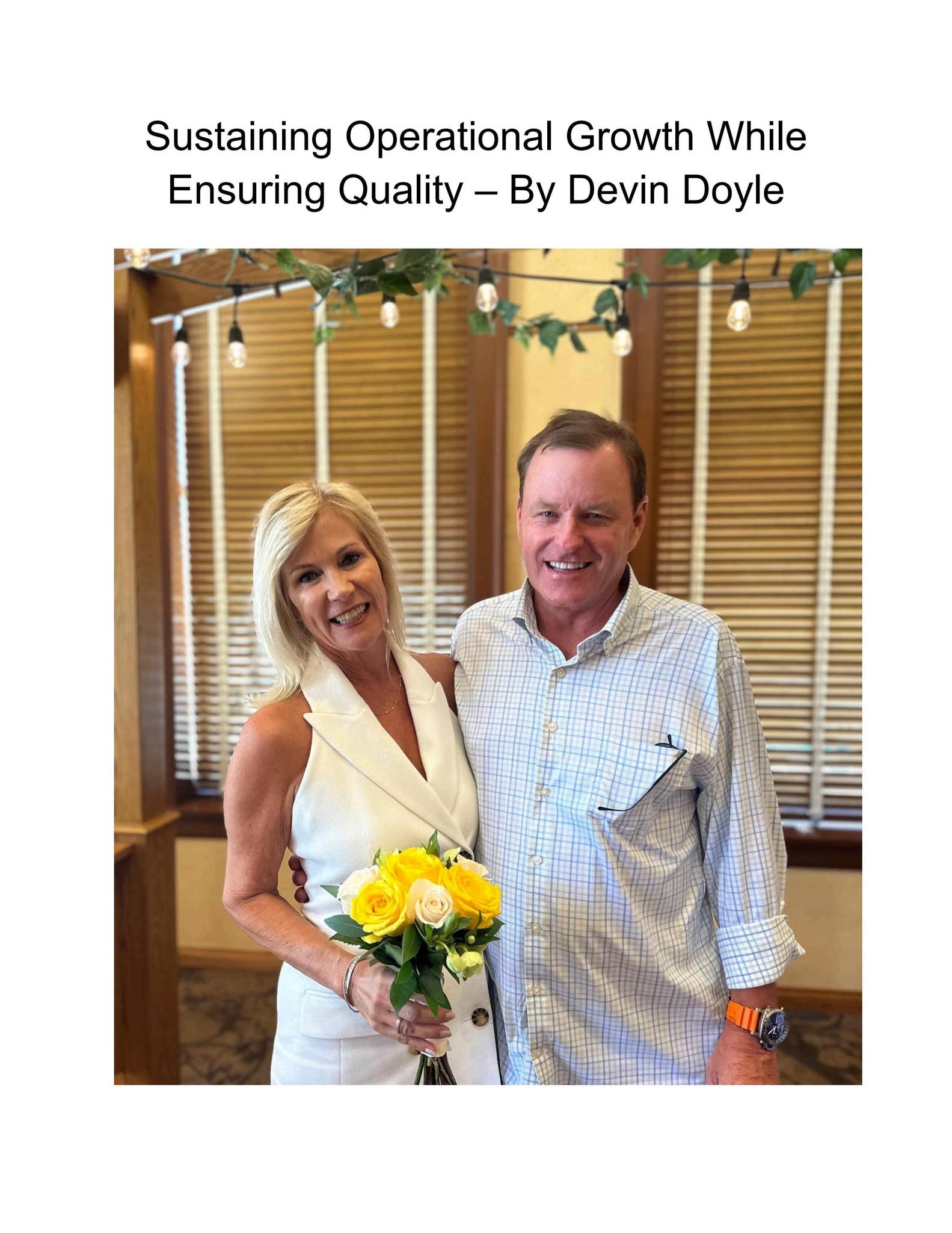 Sustaining Operational Growth While Ensuring Quality – By Devin Doyle by Devin Doyle - Issuu