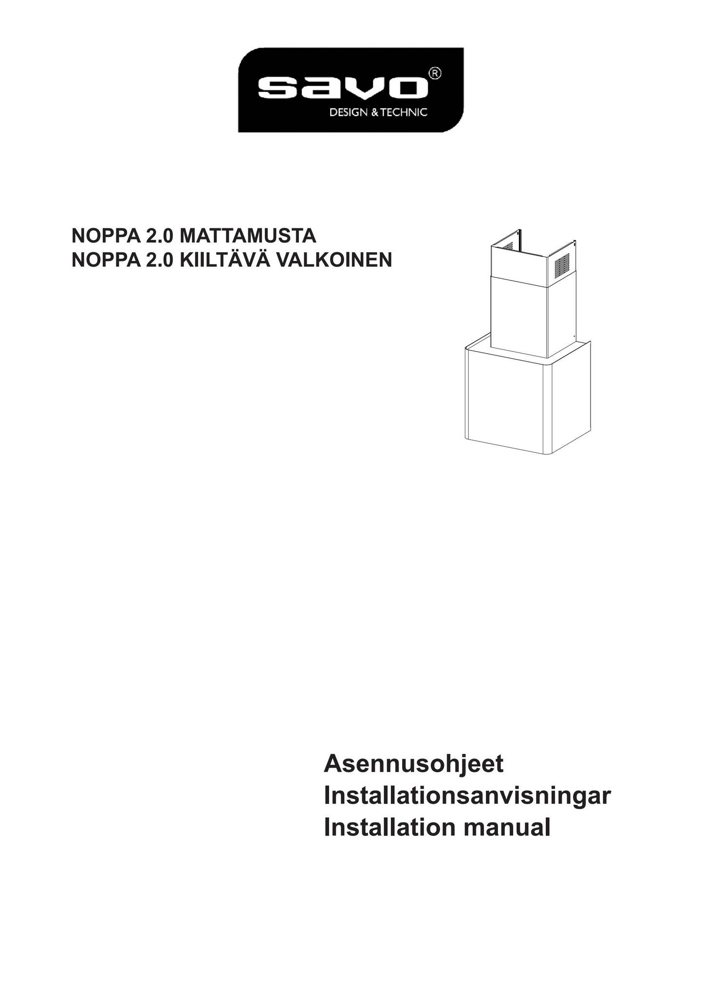 Asennusohjeet - Liesituuletin NOPPA 2.0 by savodesign - Issuu