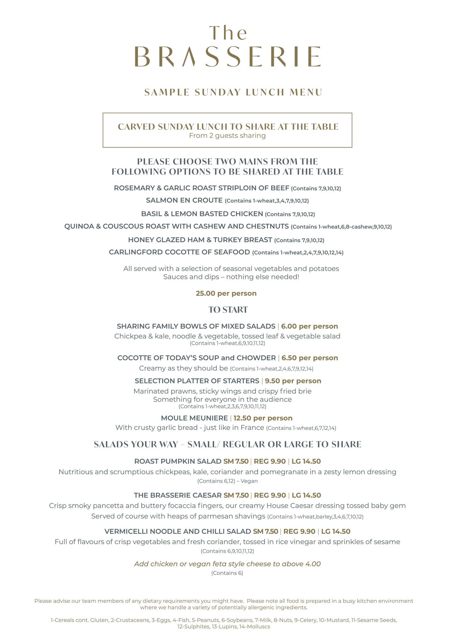 Fairways Hotel Sunday Lunch-Menu by iNUA Hospitality - Issuu