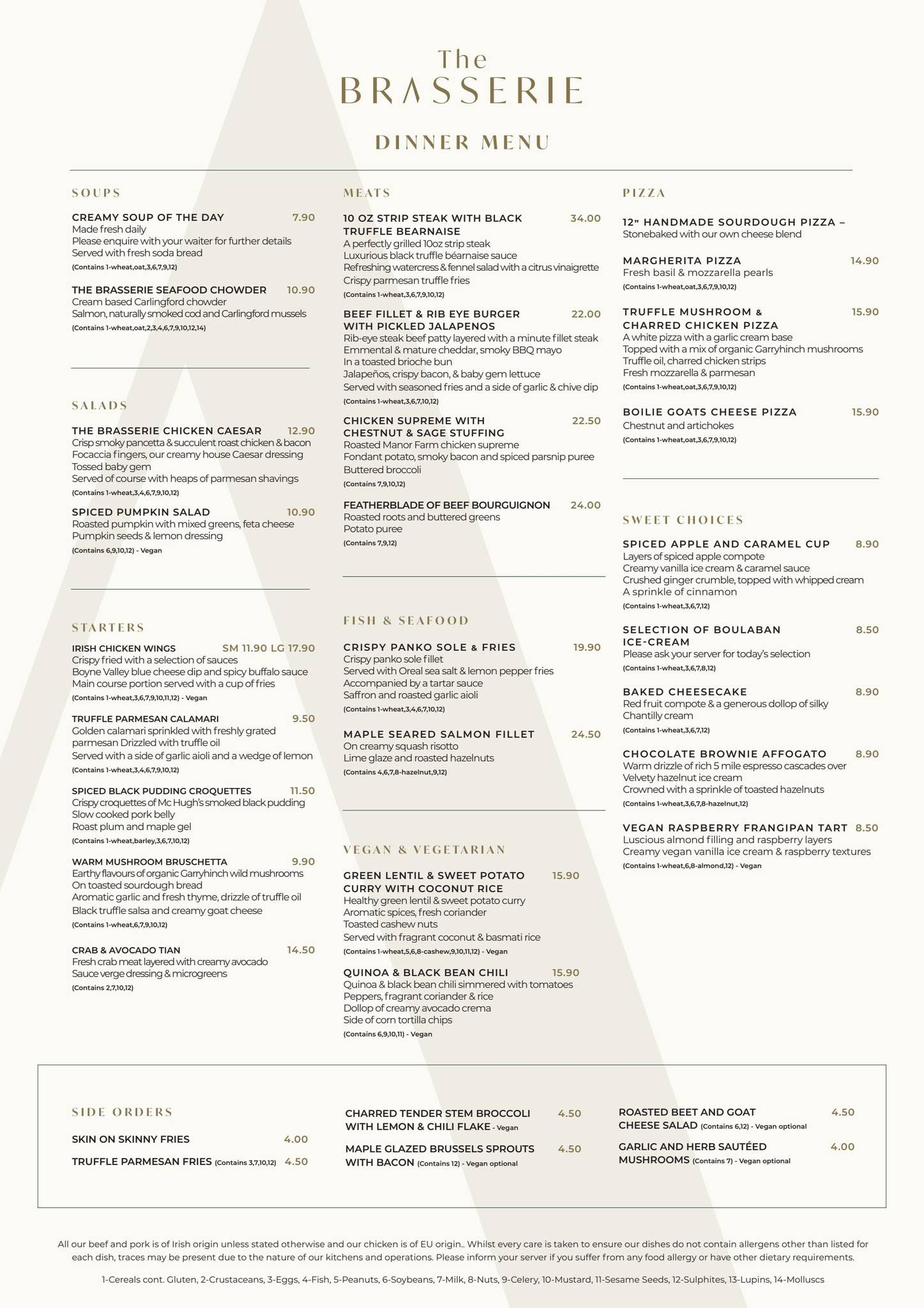 Fairways Hotel Dinner Menu Brasserie by iNUA Hospitality - Issuu