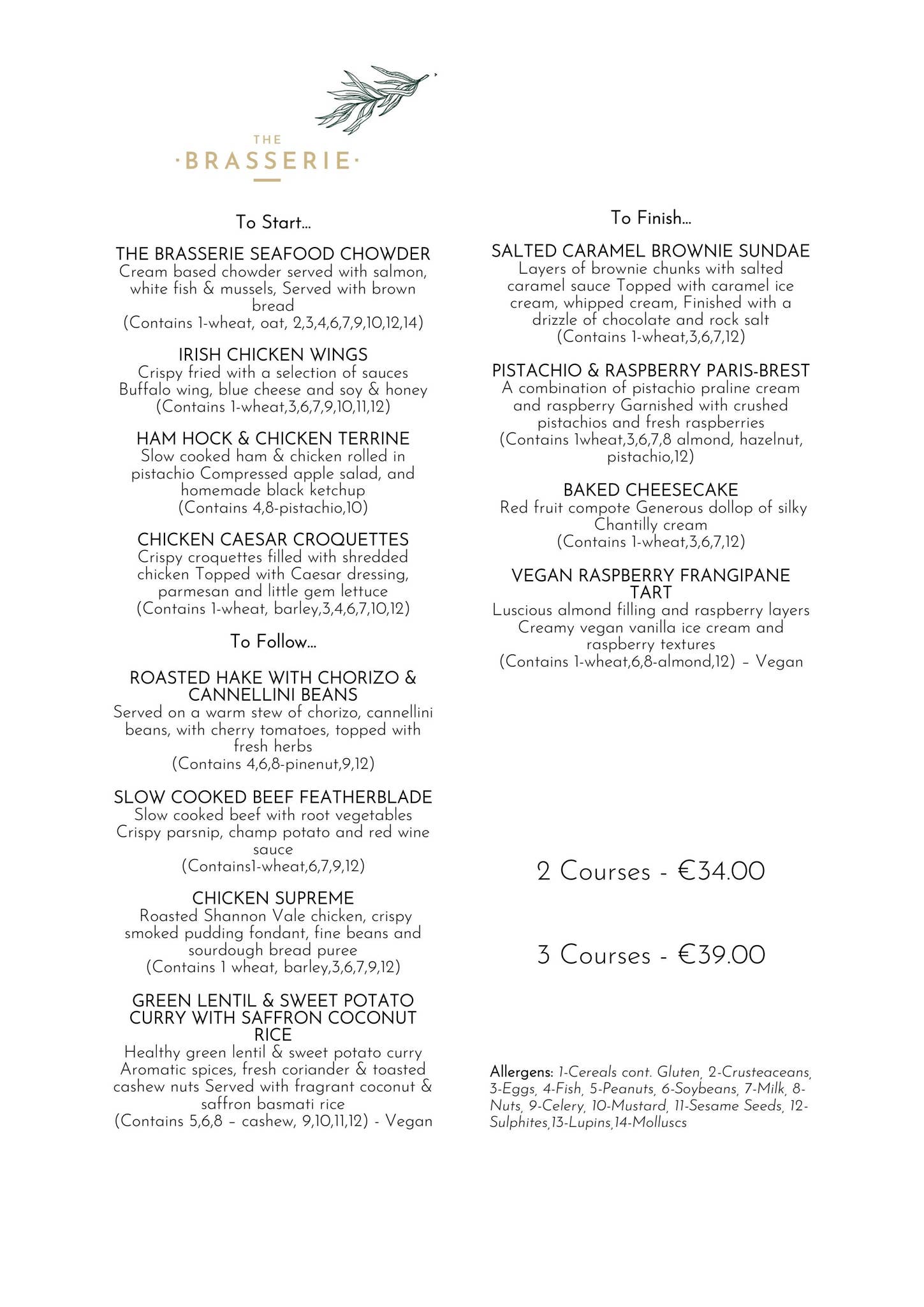 Radisson Blu Hotel & Spa, Sligo Set Menu by iNUA Hospitality - Issuu