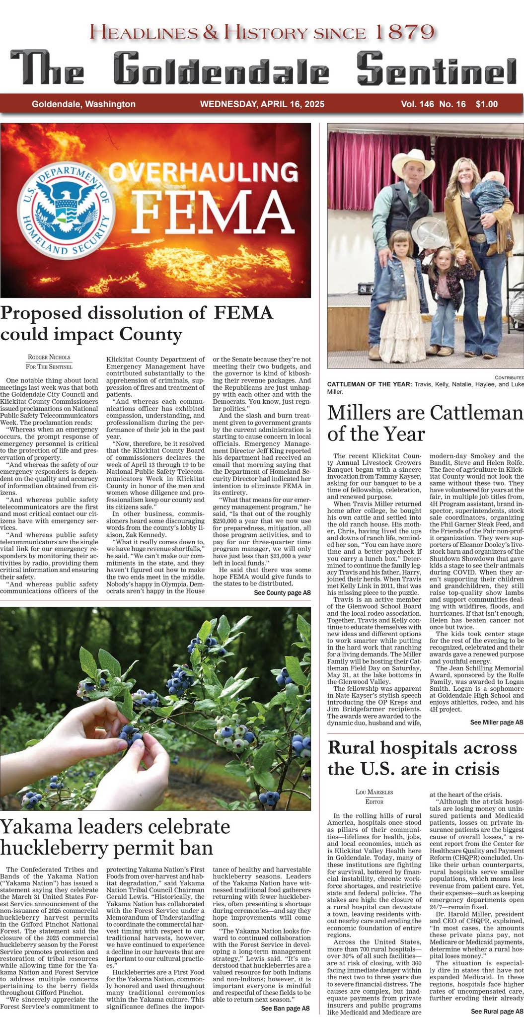 Goldendale Sentinel April 16, 2025 by Goldendale Sentinel - Issuu