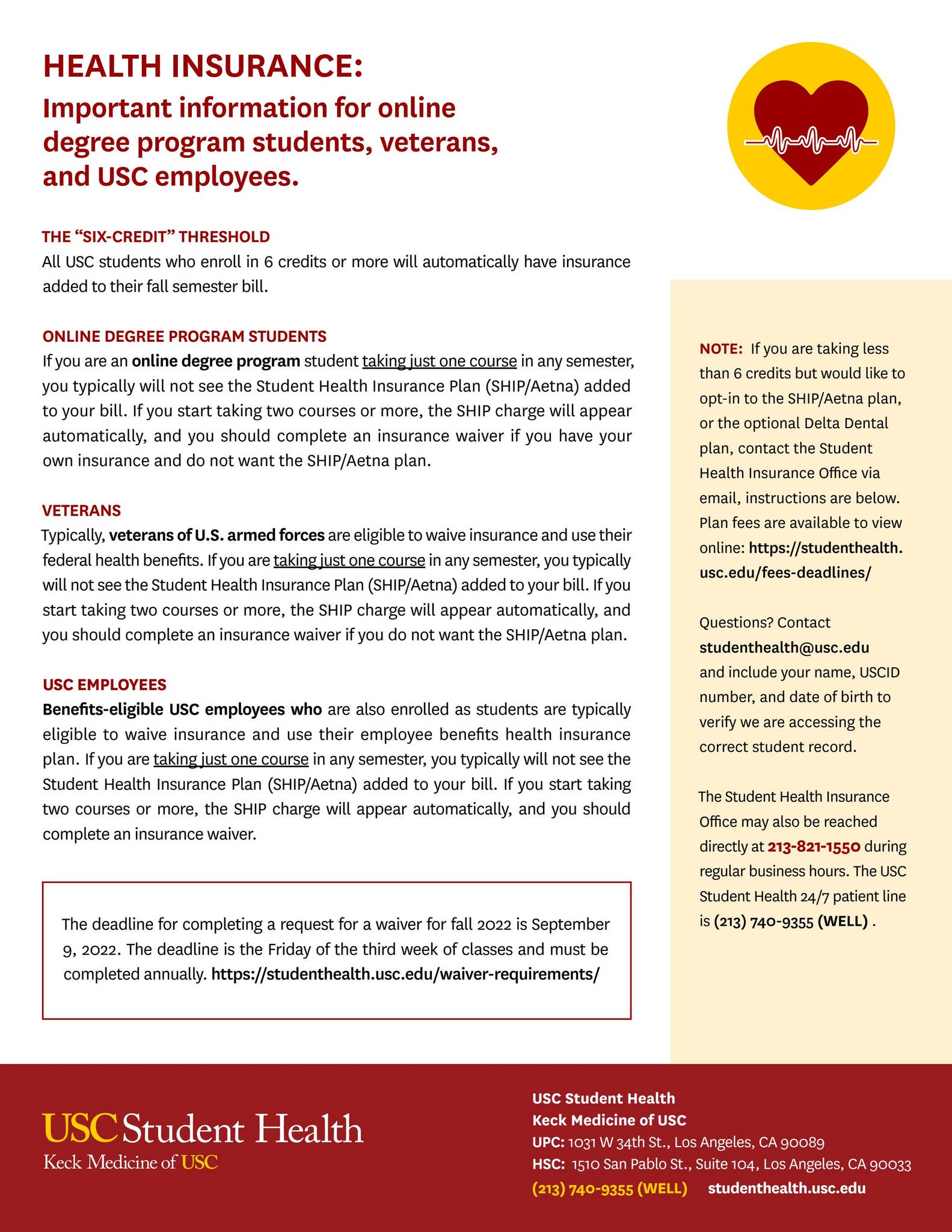 Health Insurance: Waiver Information by USC Campus Health - Issuu