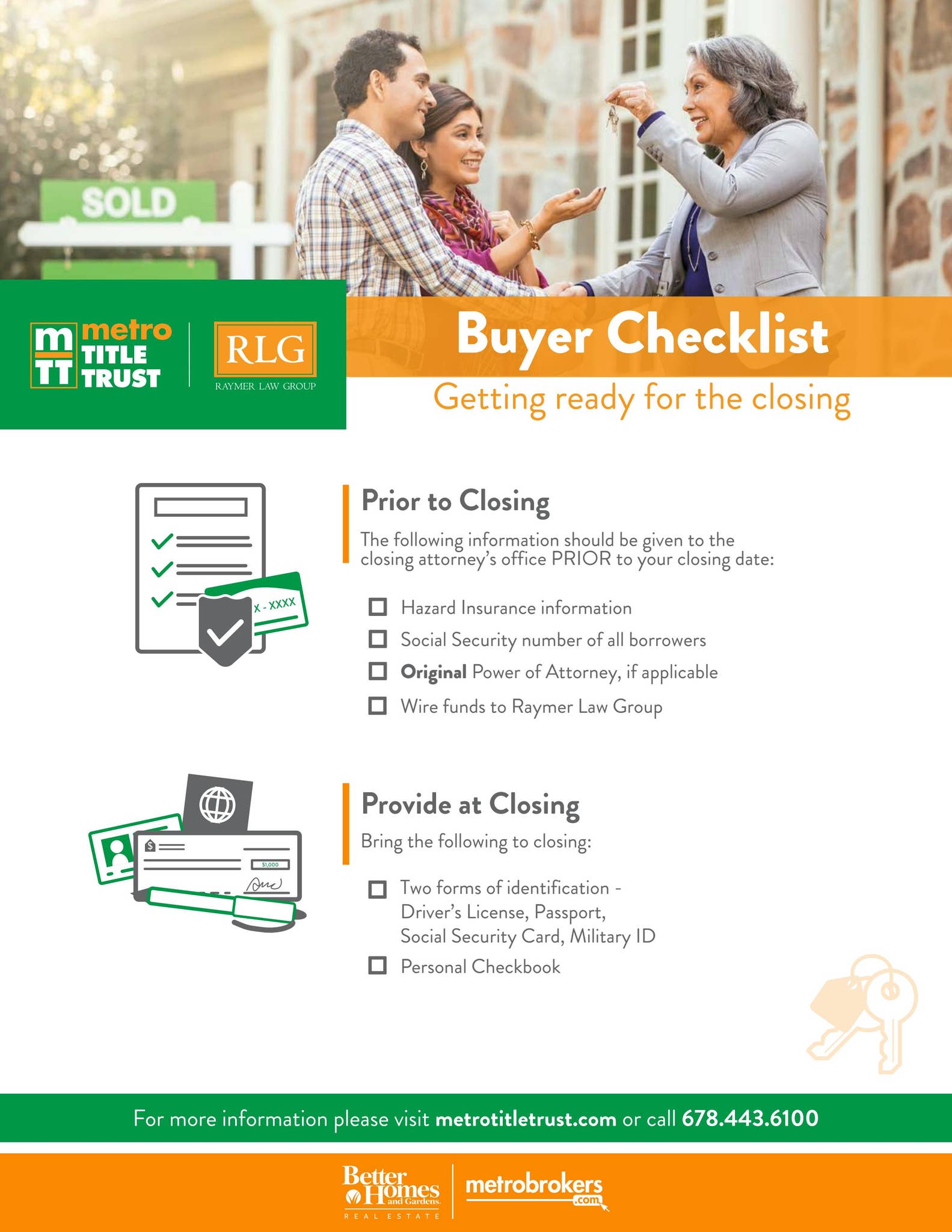Buyers & Sellers Closing Checklist by Metro Brokers - Issuu
