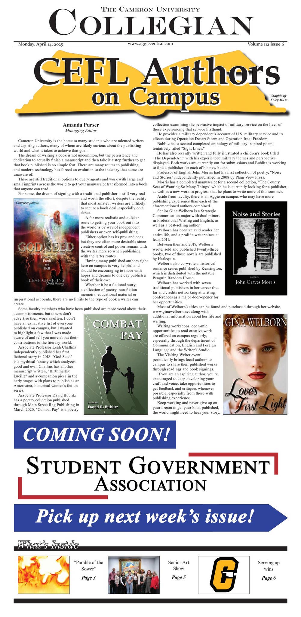 The Cameron Collegian Spring 2025 Issue #6 by Cameron University ...