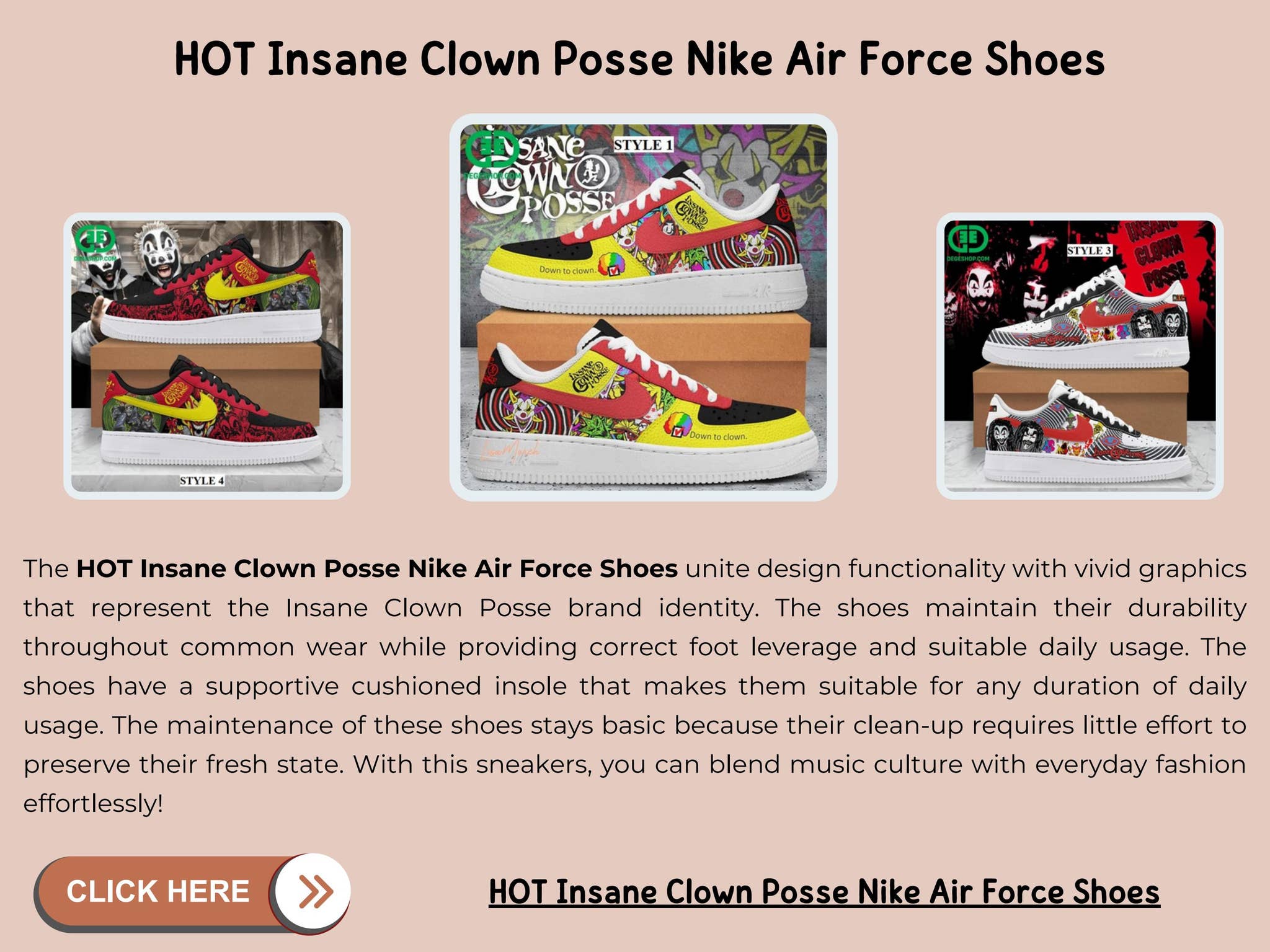 HOT Insane Clown Posse Nike Air Force Shoes by Top Products Collection ...