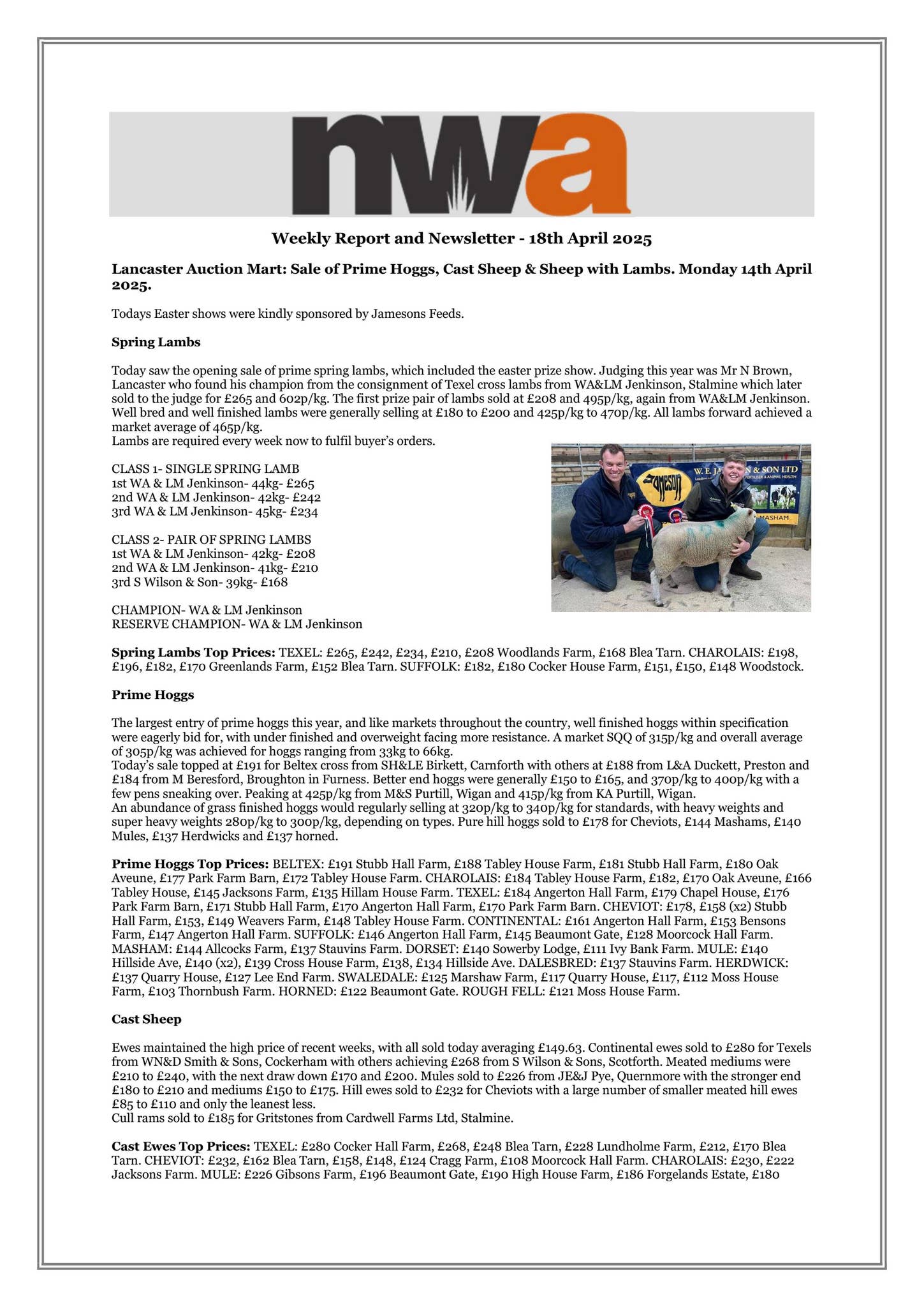 NWA Newsletter, 180425 by North West Auctions - Issuu