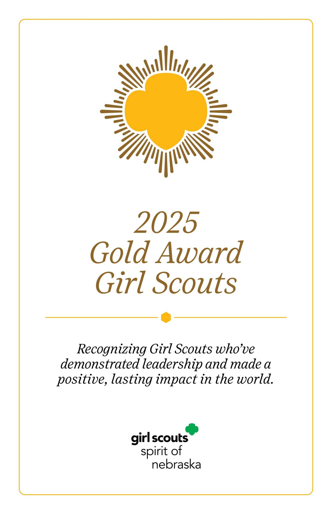 2025 Gold Award Girl Scouts by Girl Scouts Spirit of Nebraska - Issuu