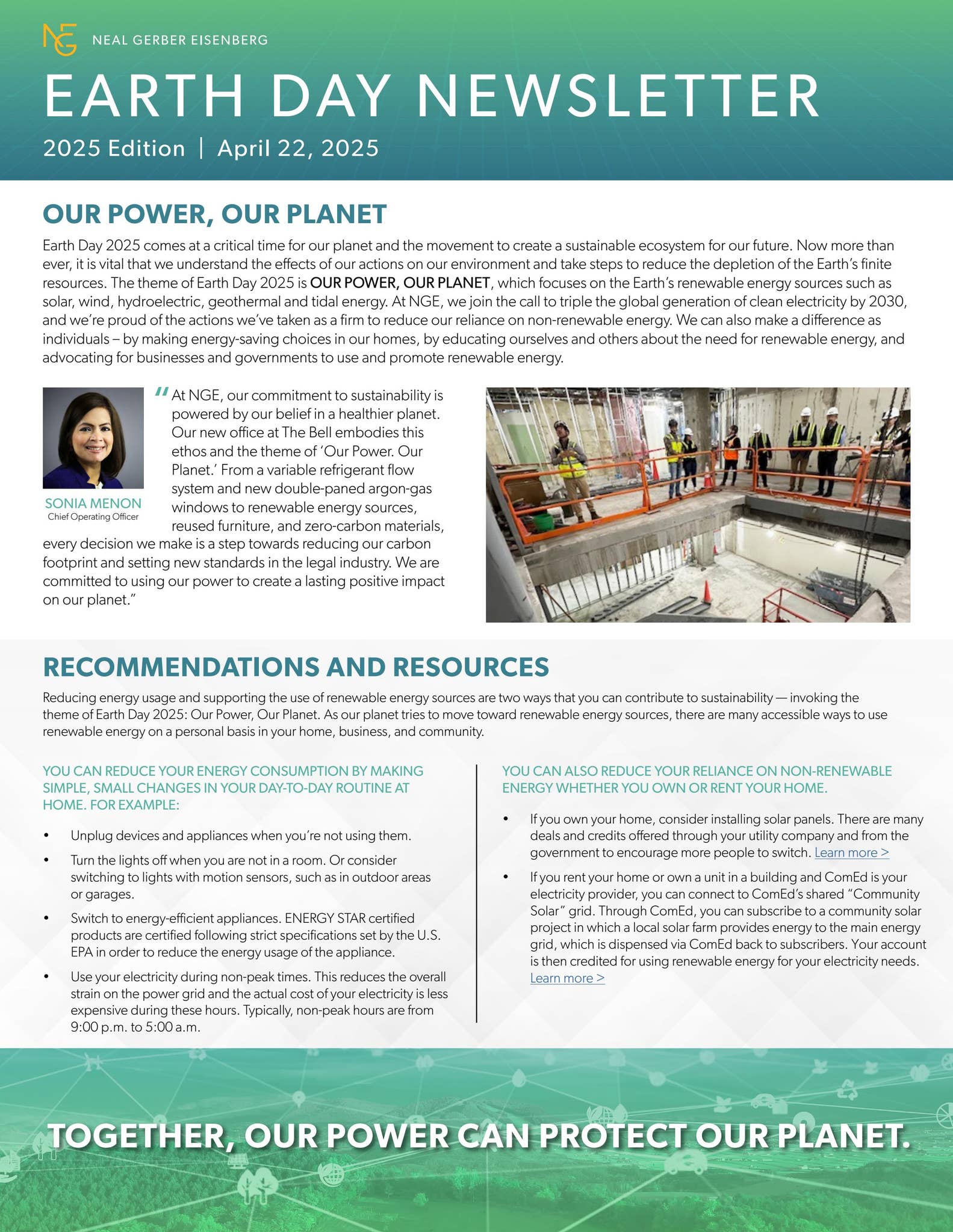 NGE Earth Day Newsletter 2025 by Neal Gerber Eisenberg - Issuu