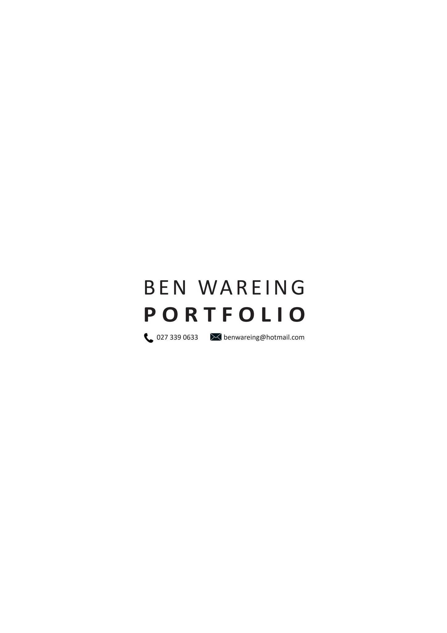 Ben Wareing - Portfolio 2025 by ben.wareing - Issuu