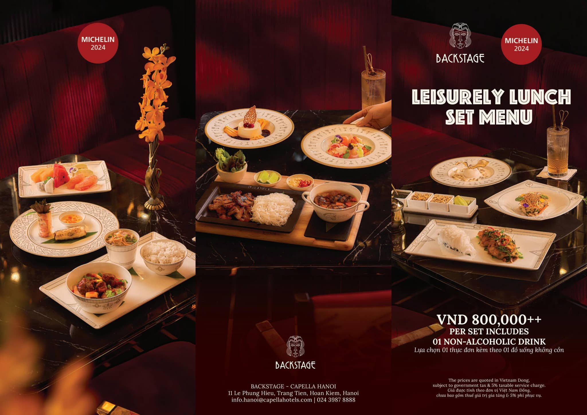 [Capella Hanoi] Leisurely Lunch Set Menu @Backstage by Capella Hotel ...