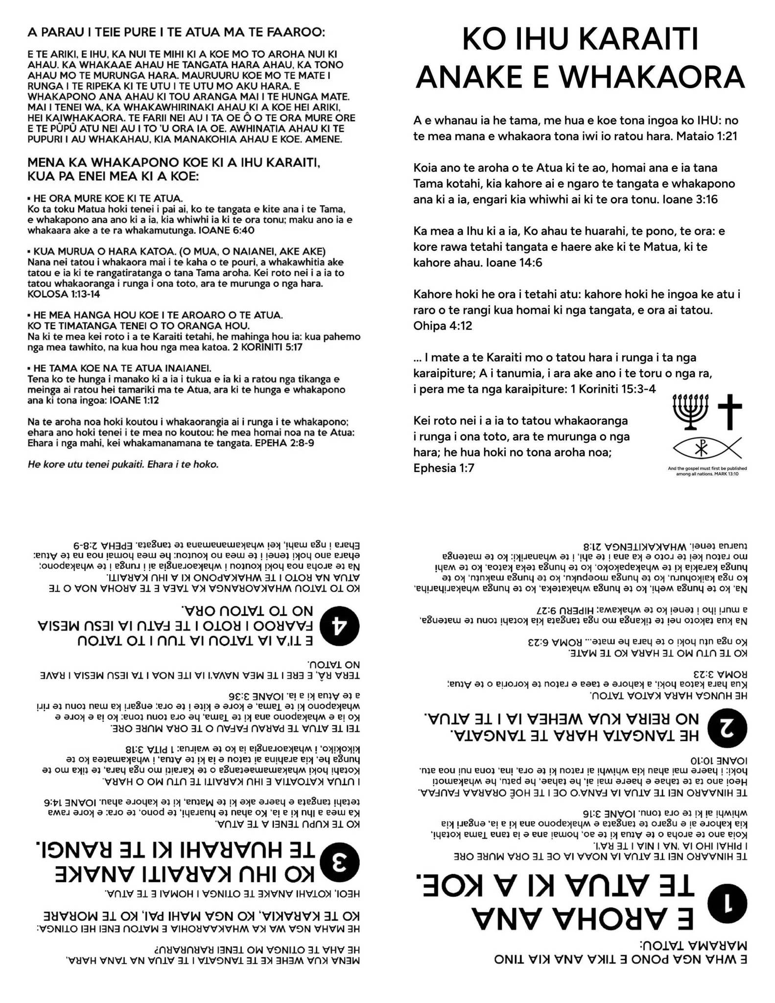 Printable Maori Gospel Tract - ONLY JESUS CHRIST SAVES by Filipino ...