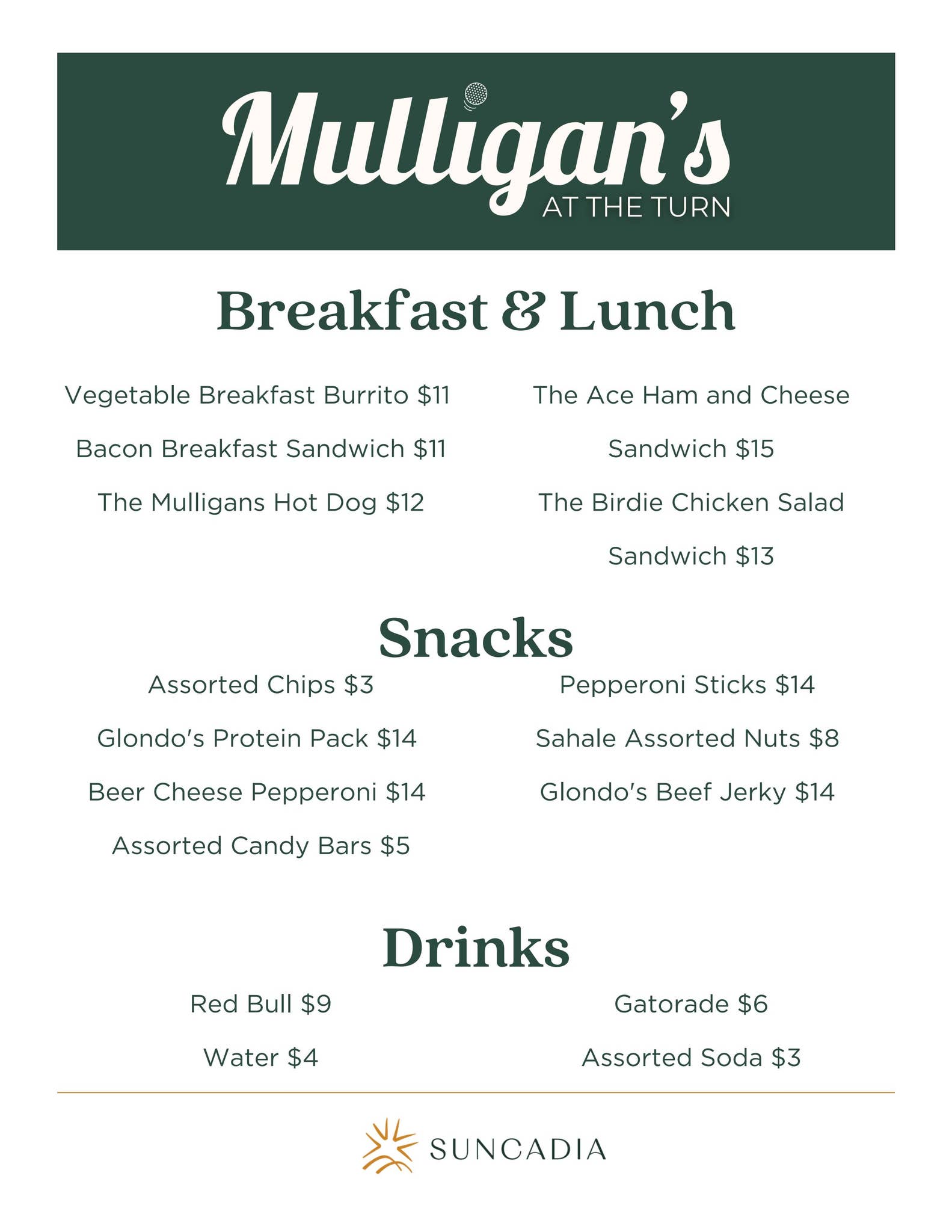 Mulligans Menu by Suncadia Resort - Issuu