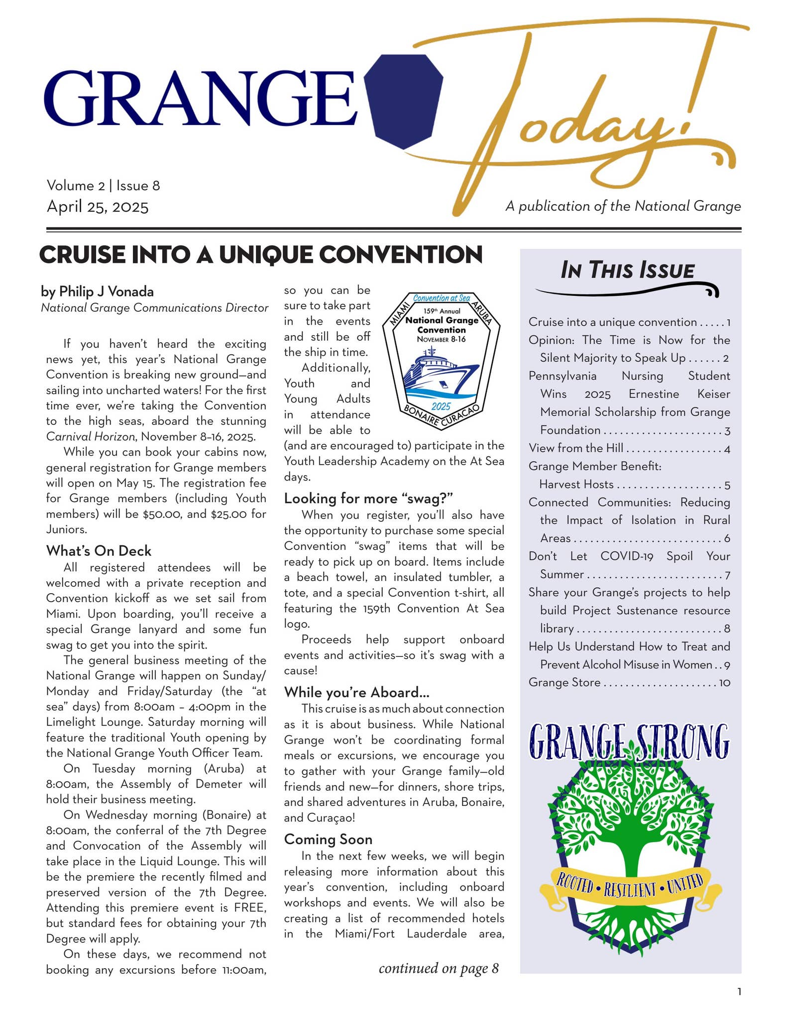 Grange Today! - April 25, 2025 - Vol. 2 Iss. 8 by National Grange - Issuu