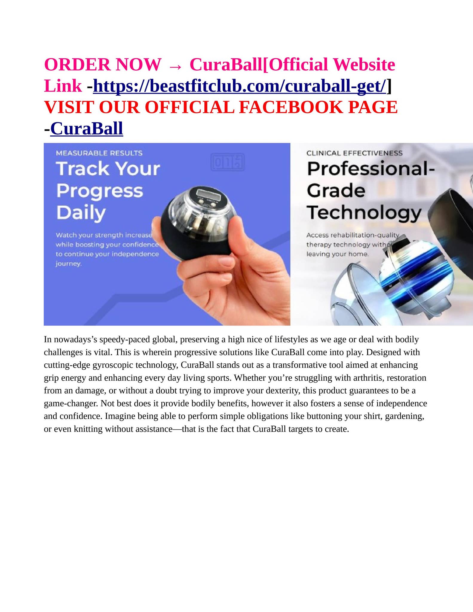 CuraBall Clinically Approved You Need To Know by CuraBall - Issuu