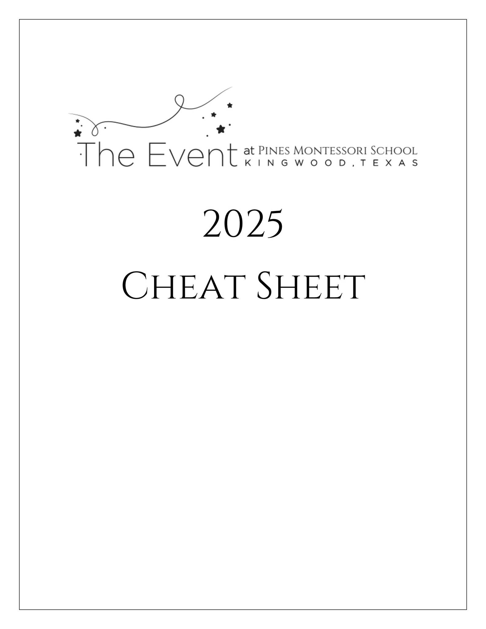 The EVENT Cheat Sheet by Patty Sobelman - Issuu