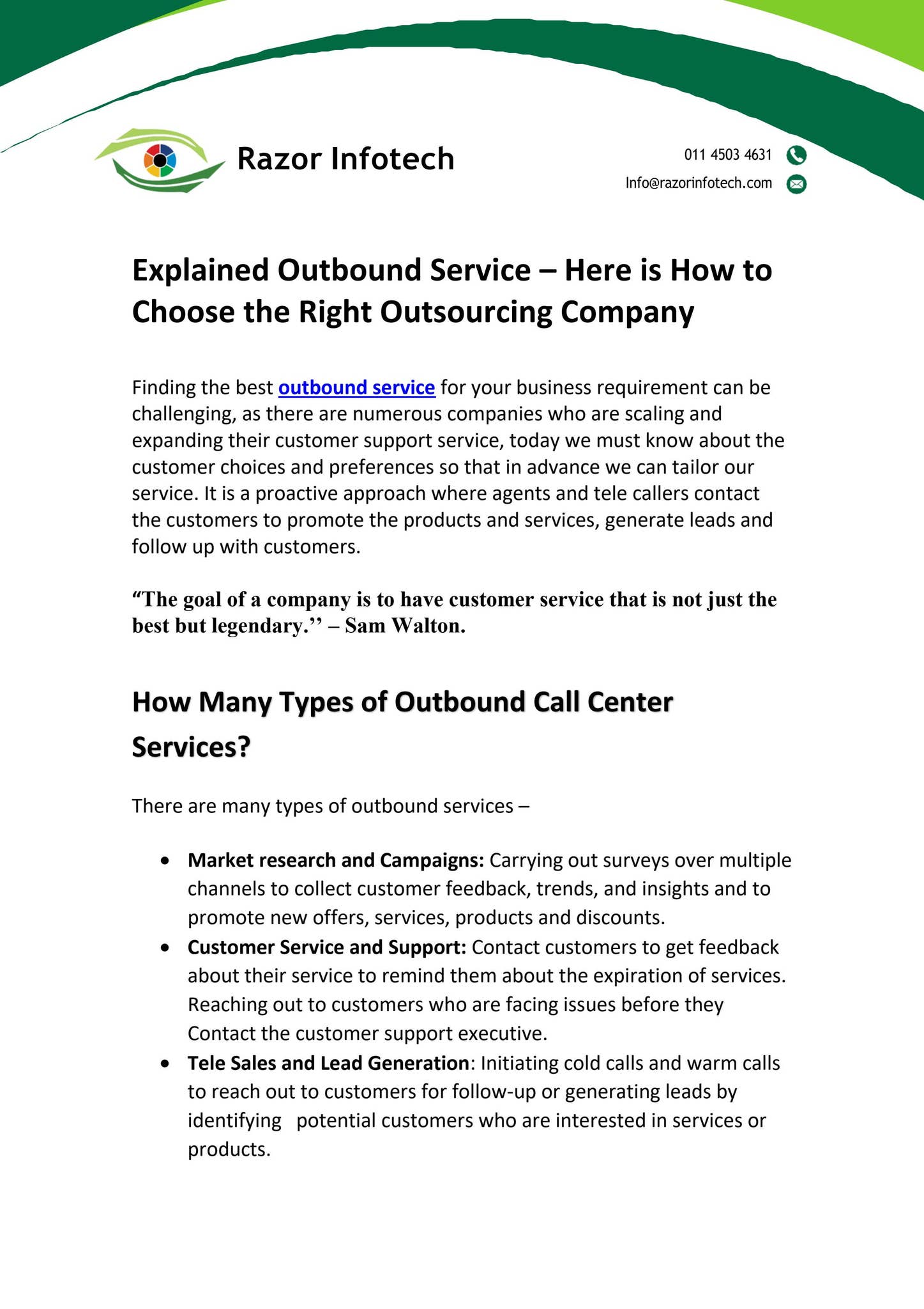 Explained Outbound Service – Here is How to Choose the Right ...
