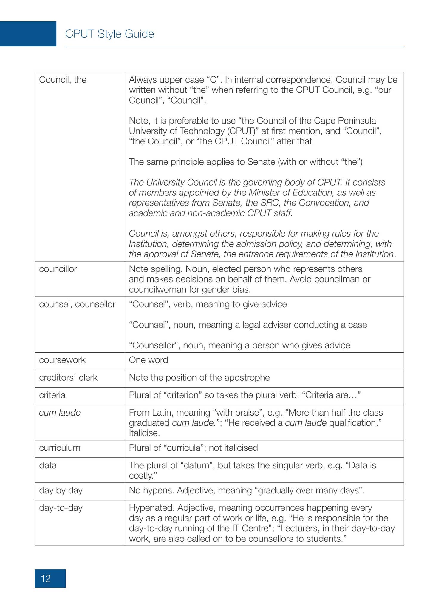 CPUT Style Guide by Cape Peninsula University of Technology - Issuu