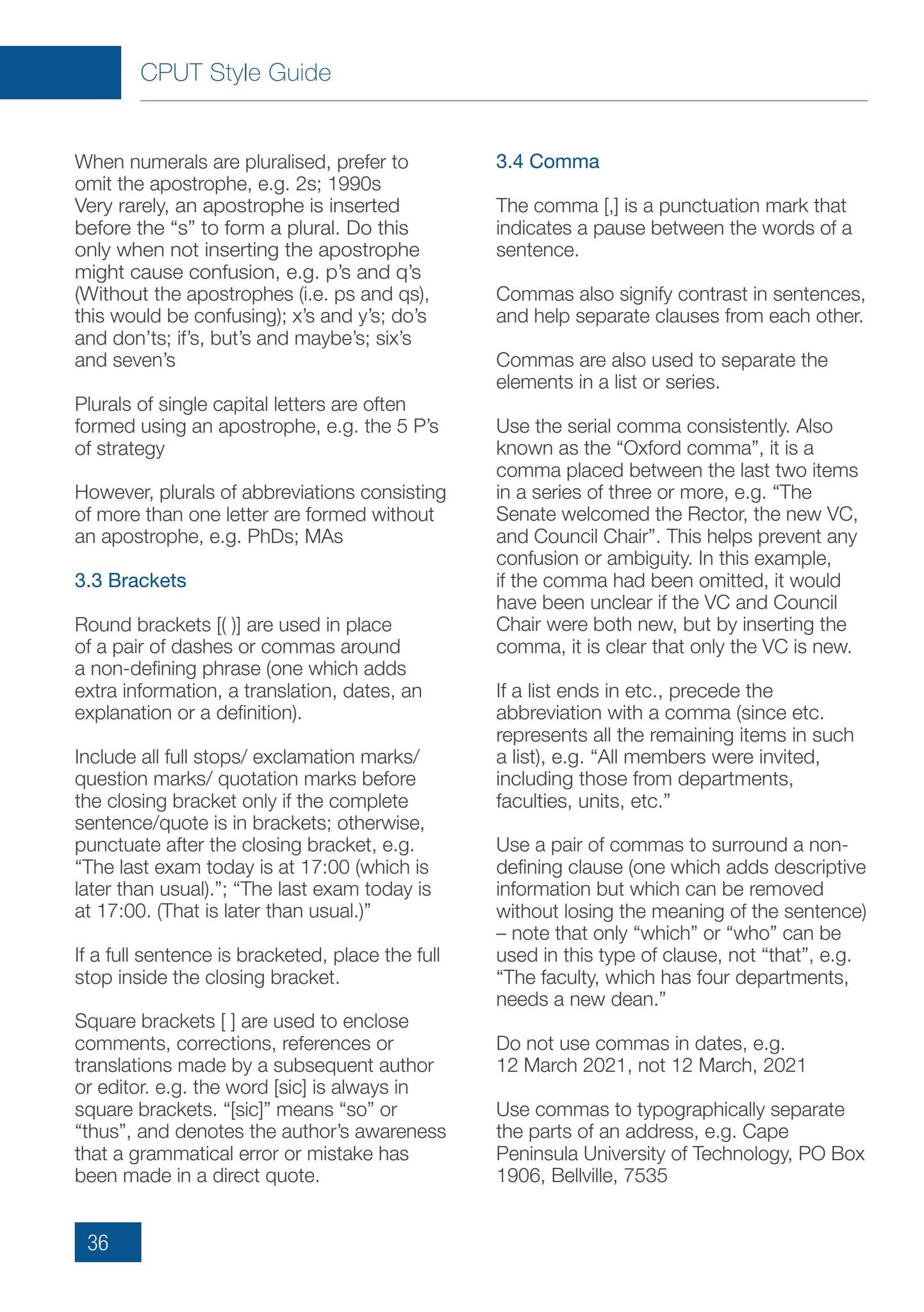CPUT Style Guide by Cape Peninsula University of Technology - Issuu