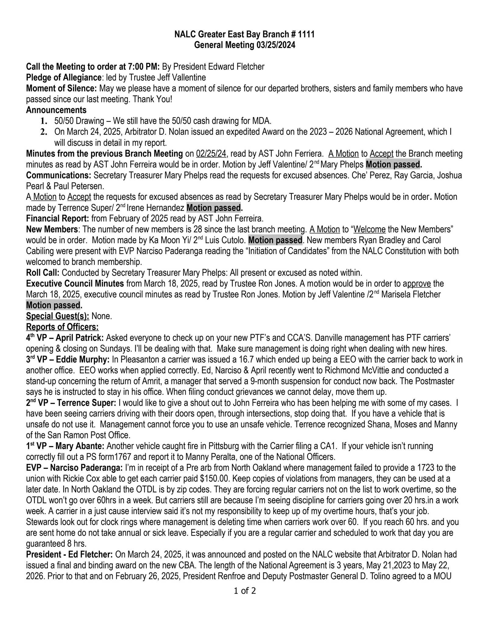 3.25.25 by NALC Branch 1111 - Issuu