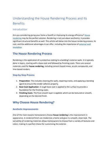 Understanding the House Rendering Process and Its Benefits (1) by ...