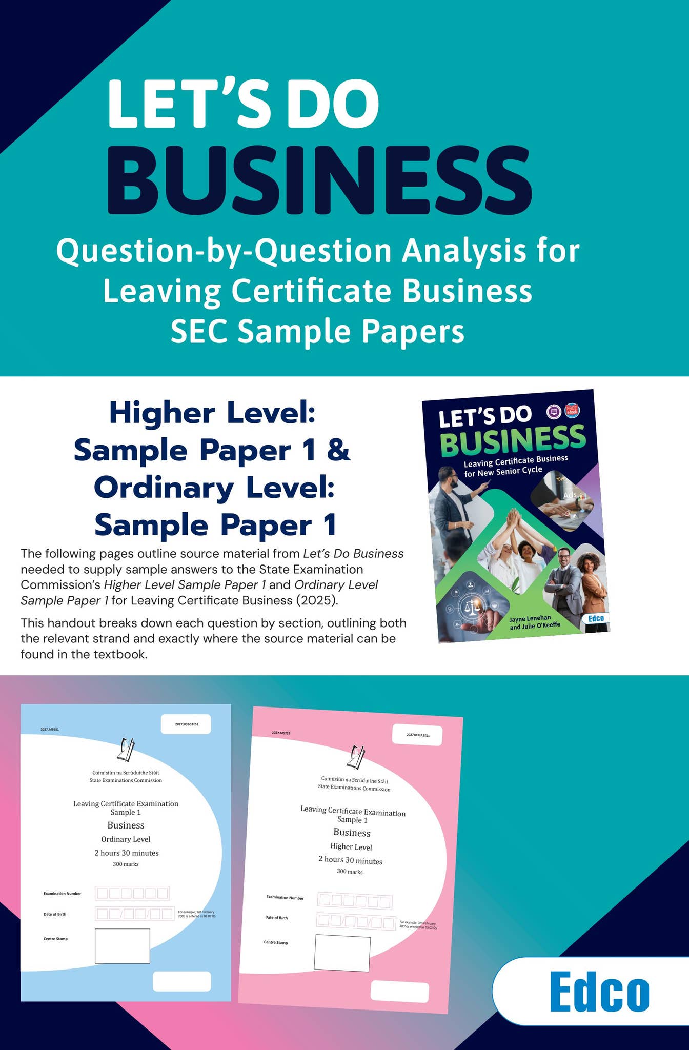 Let's Do Business Sample Question Analysis - SEC Sample Paper 1 by Edco ...
