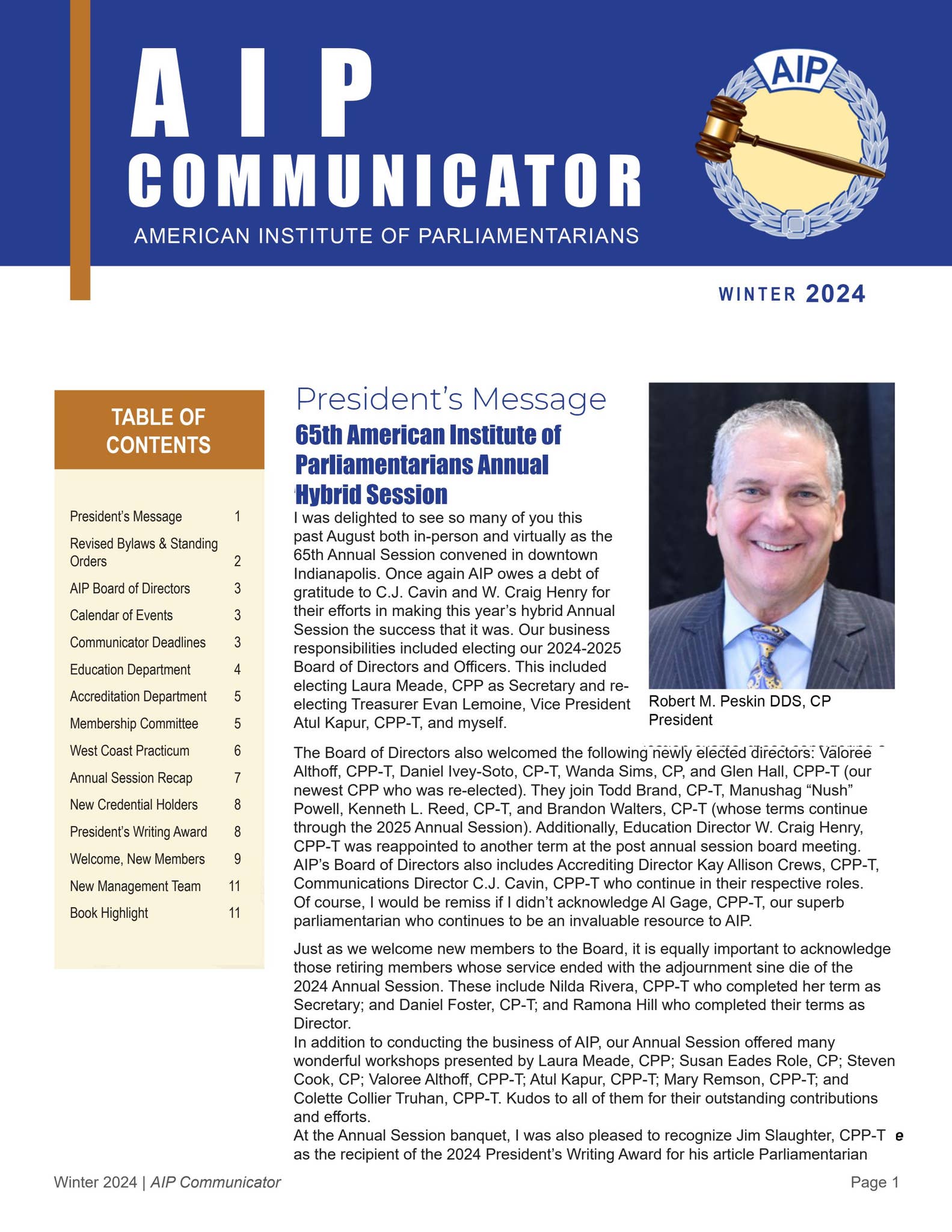 AIP-Communicator-Winter-2024 by American Institute of Parliamentarians - Issuu