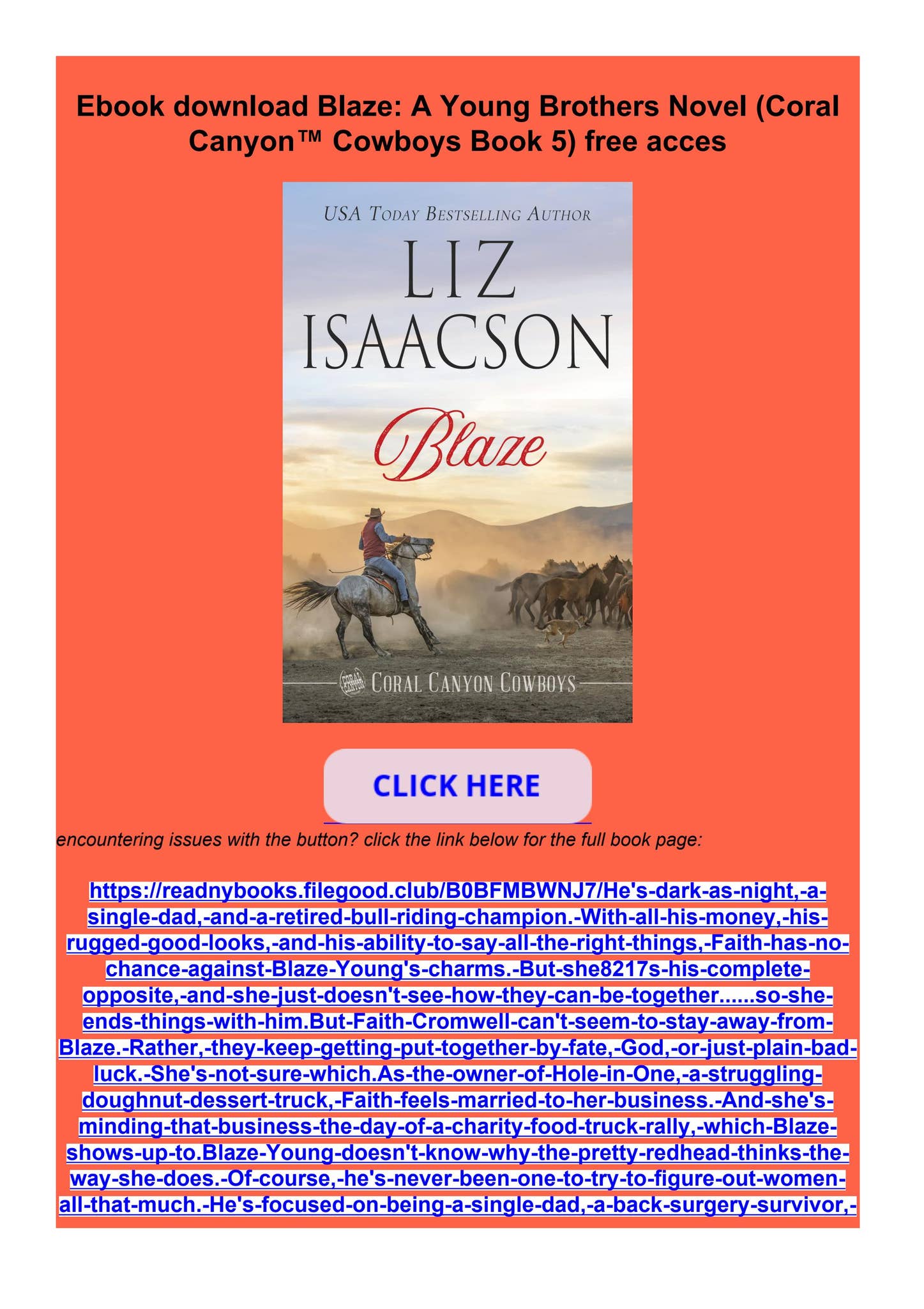 Ebook download Blaze: A Young Brothers Novel (Coral Canyon™ Cowboys ...